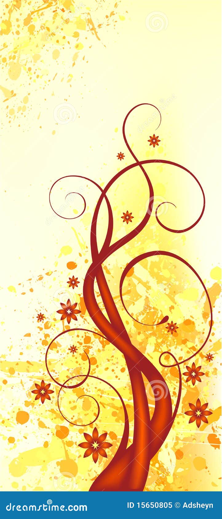 Autumn swirl stock vector. Illustration of creative, leaf - 15650805