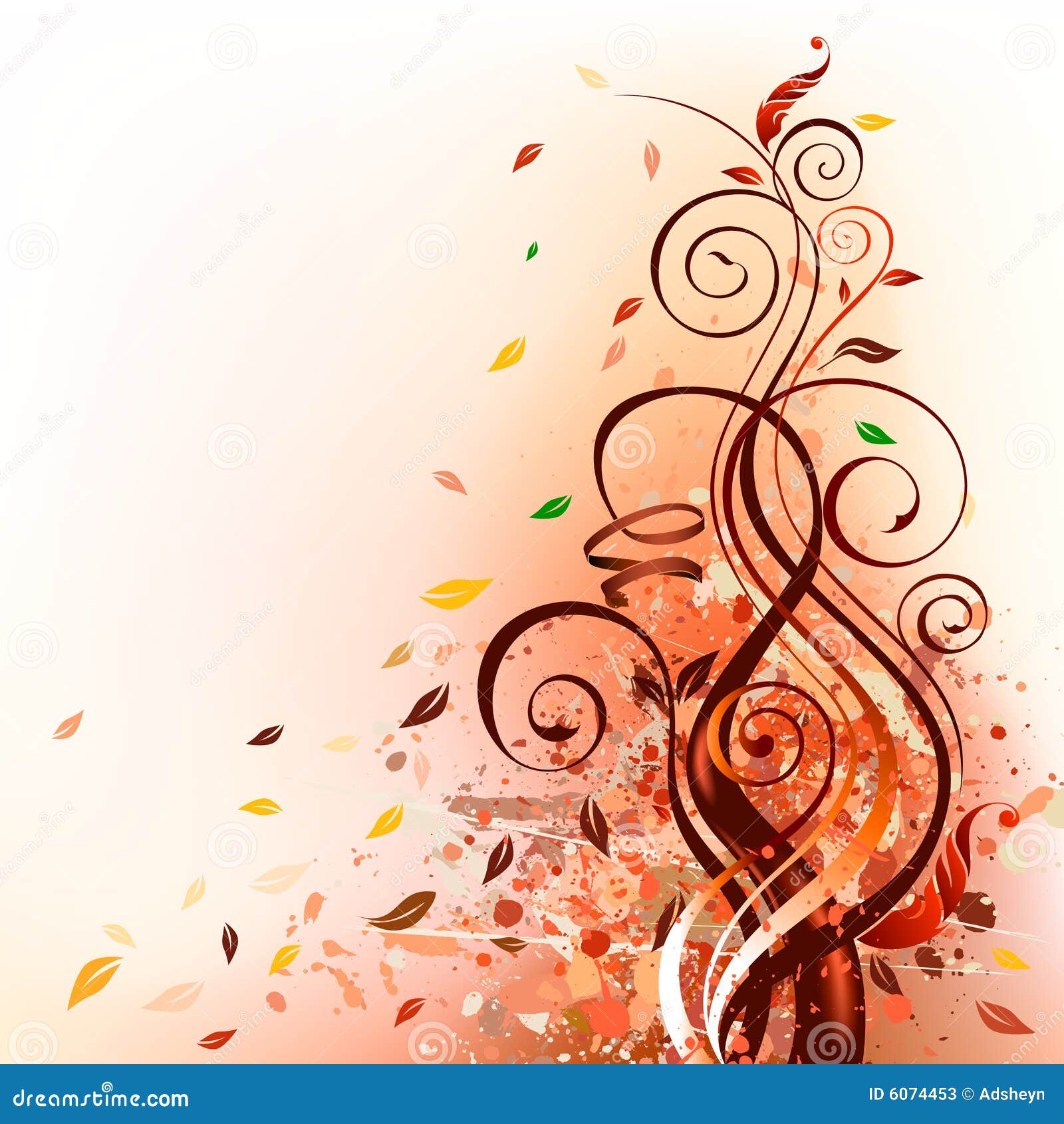 Autumn_swirl stock illustration. Illustration of design - 6074453