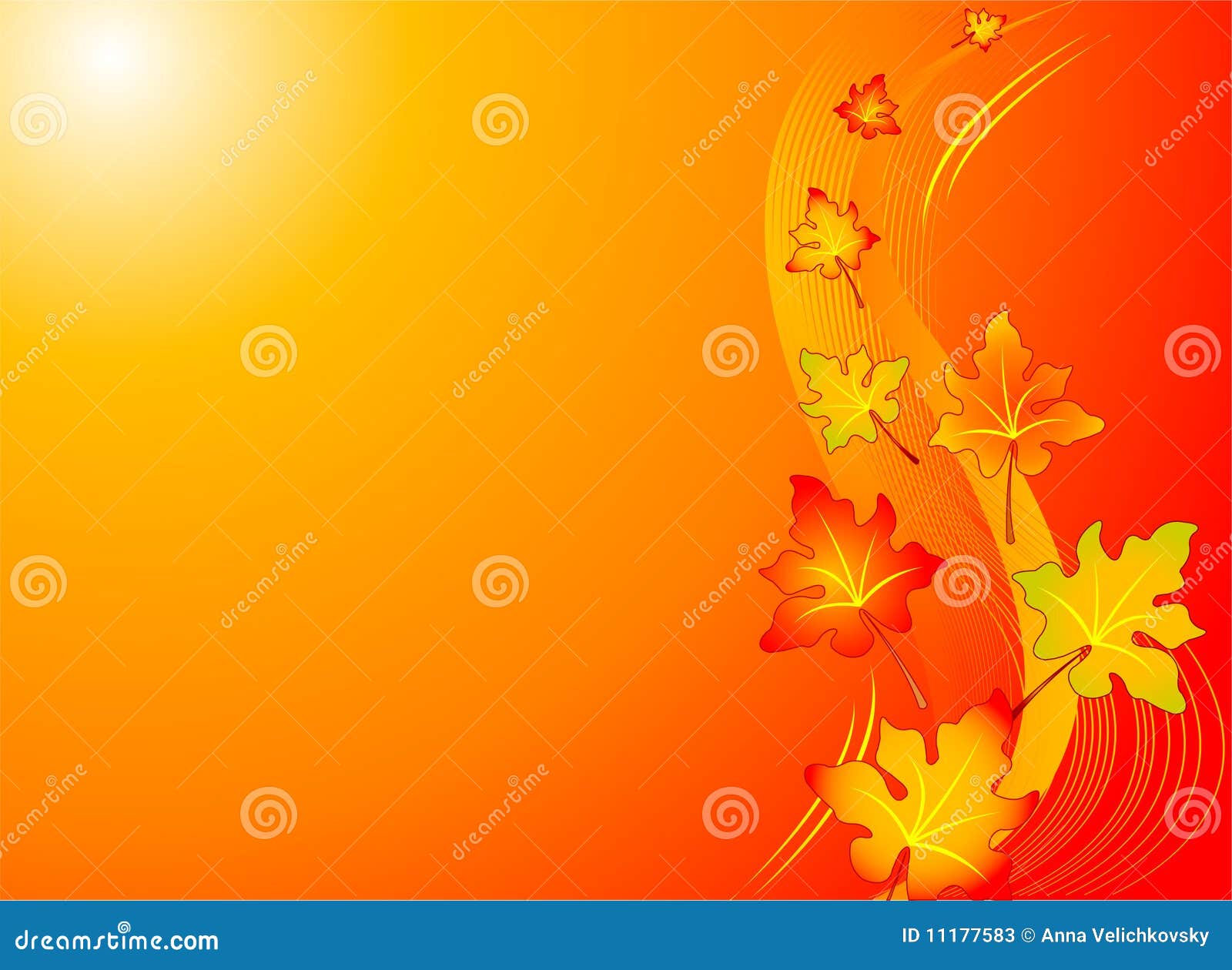 Autumn swirl backgroound stock vector. Illustration of nature - 11177583