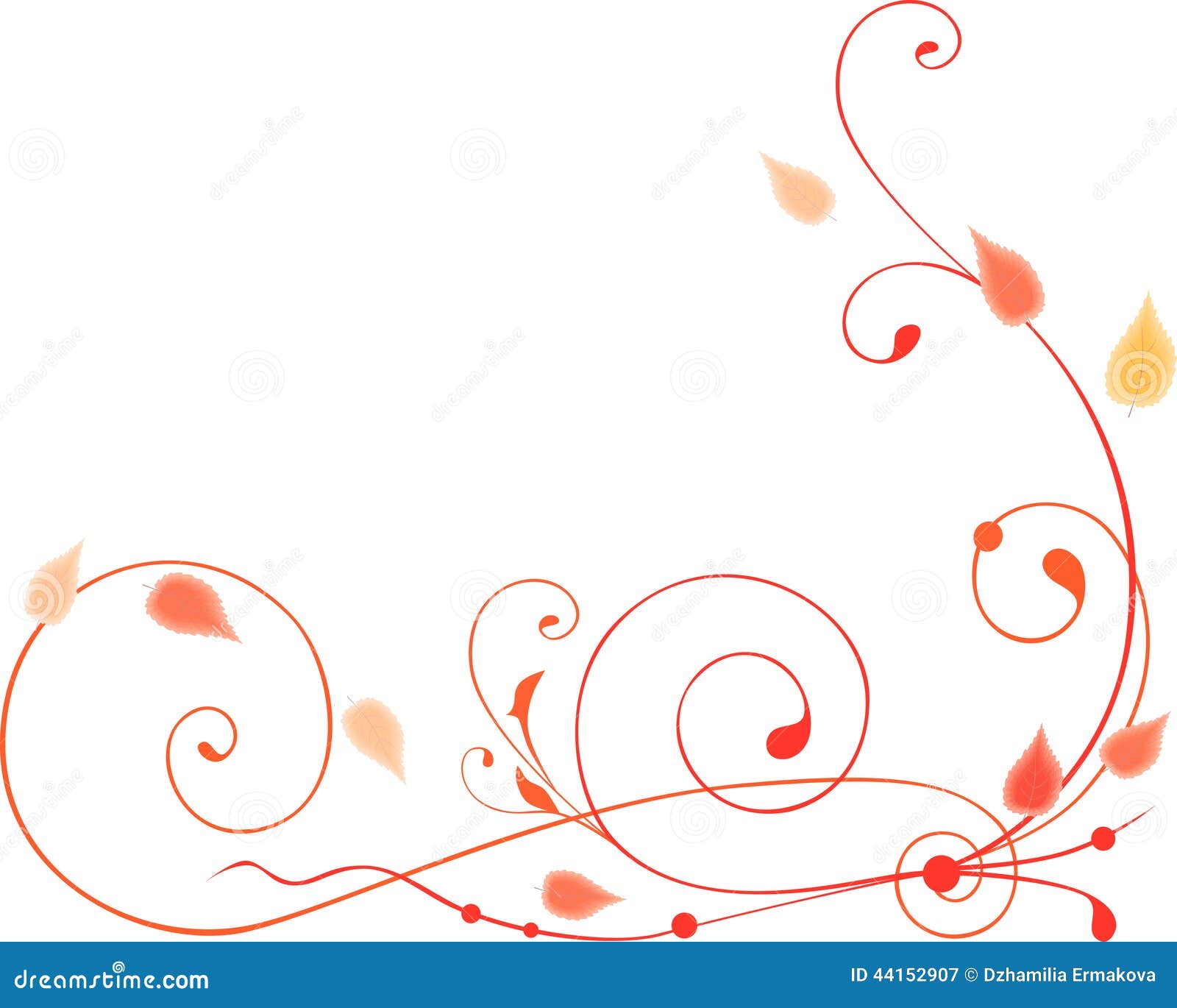 Autumn swirls stock illustration. Illustration of decorative - 44152907