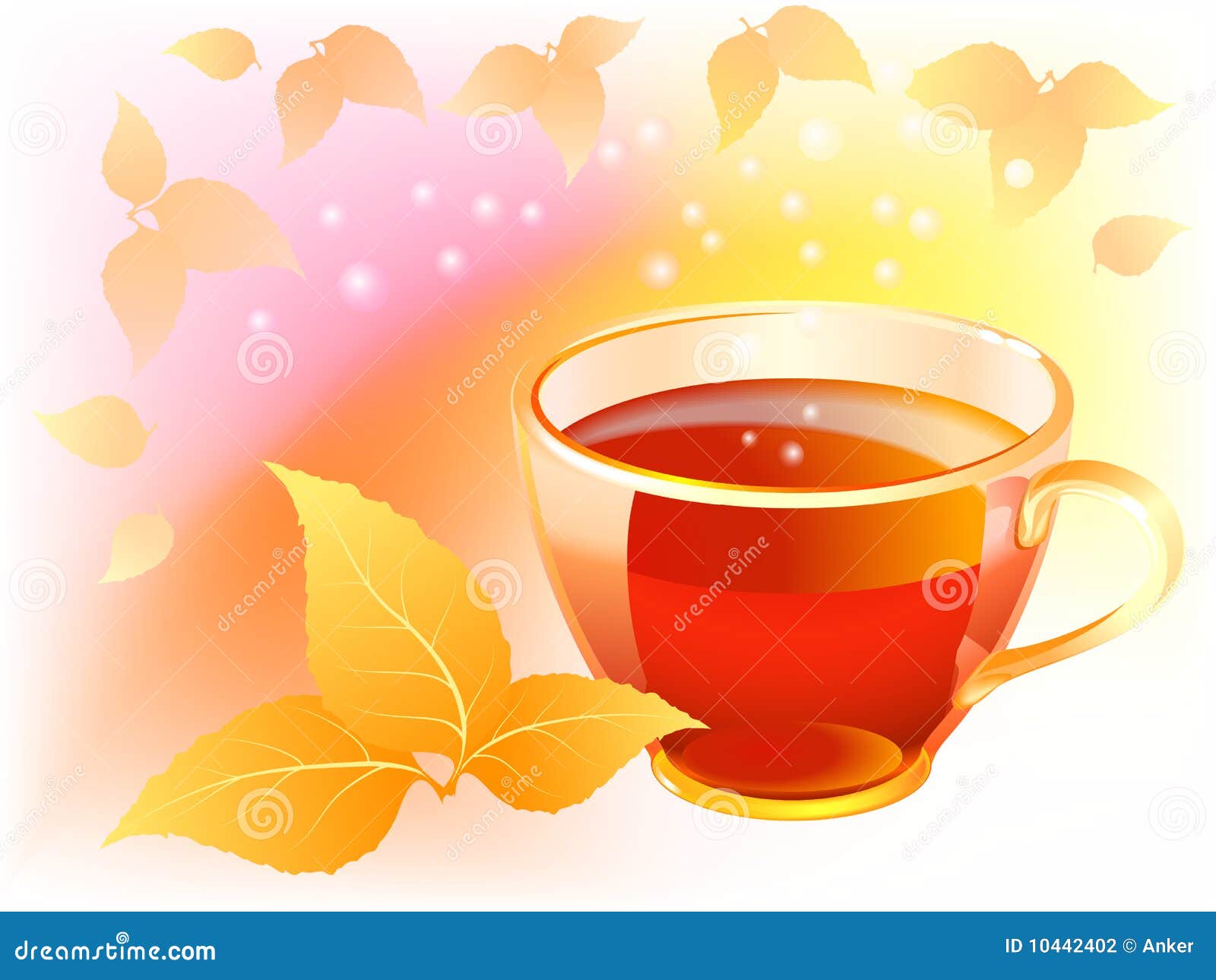 Autumn tea stock vector. Illustration of herbal, isolated - 10442402