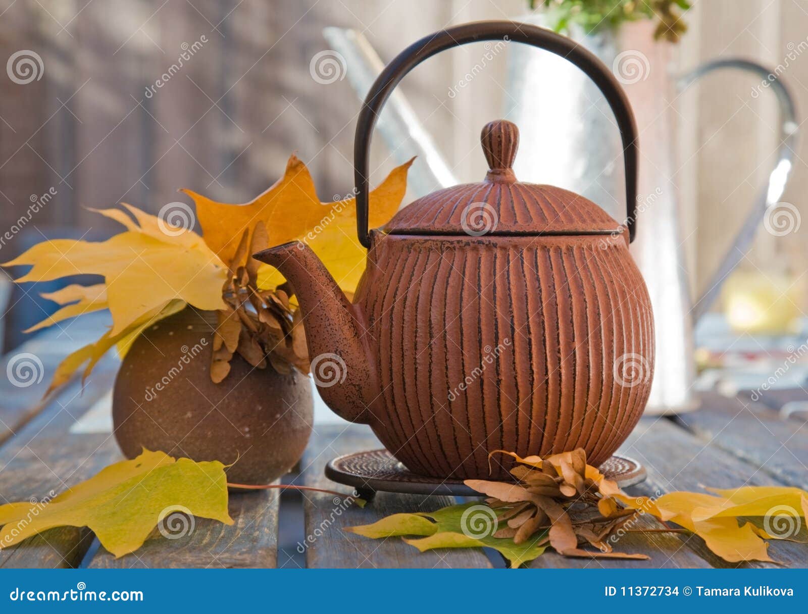 Autumn tea stock photo. Image of drink, autumn, teapot - 11372734