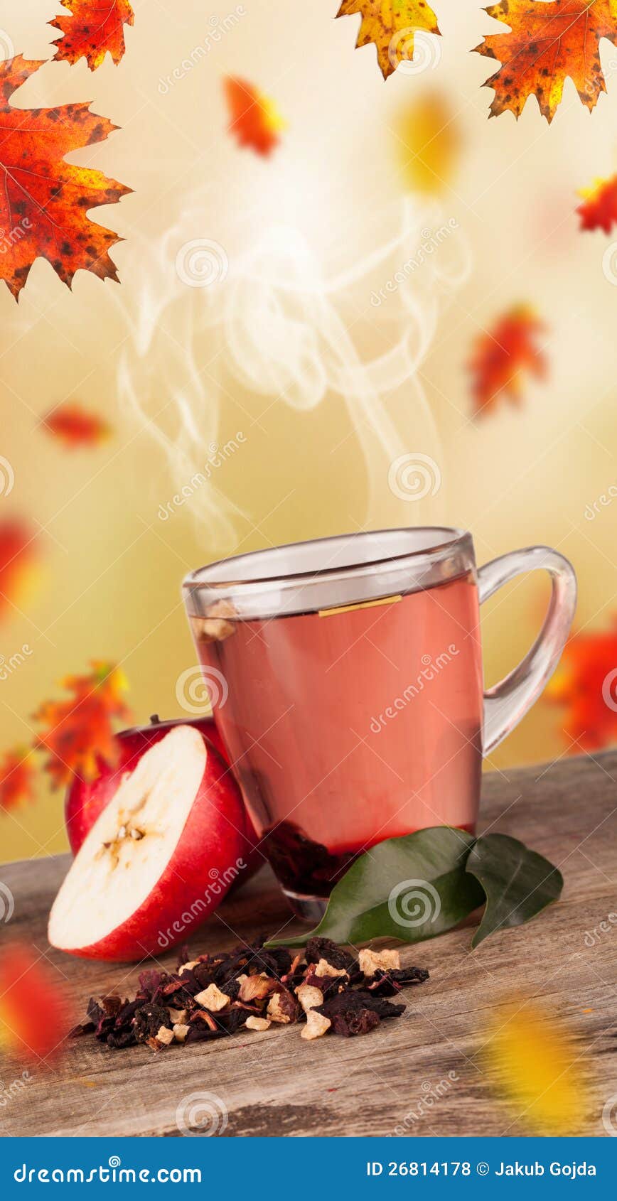 Autumn tea stock photo. Image of october, leaf, fruit - 26814178