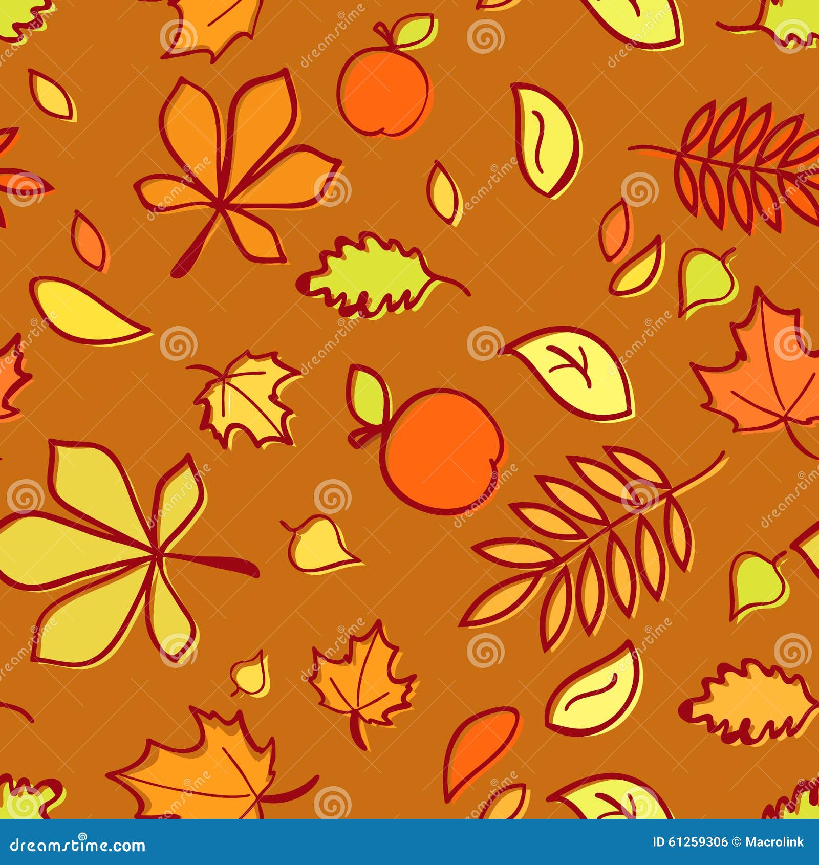 Autumn Texture Background stock vector. Illustration of plant - 61259306