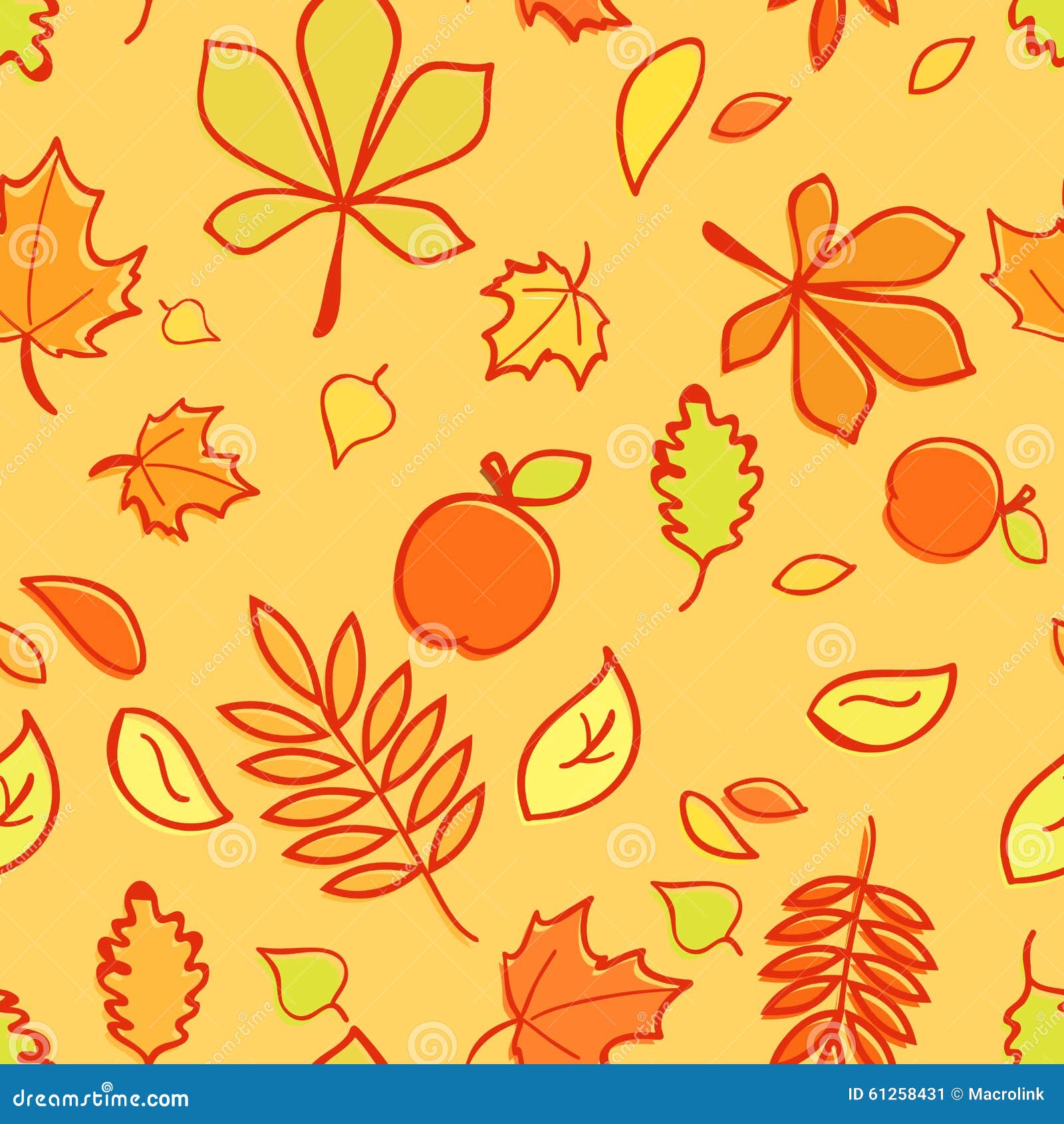 Autumn Texture Background stock vector. Illustration of season - 61258431
