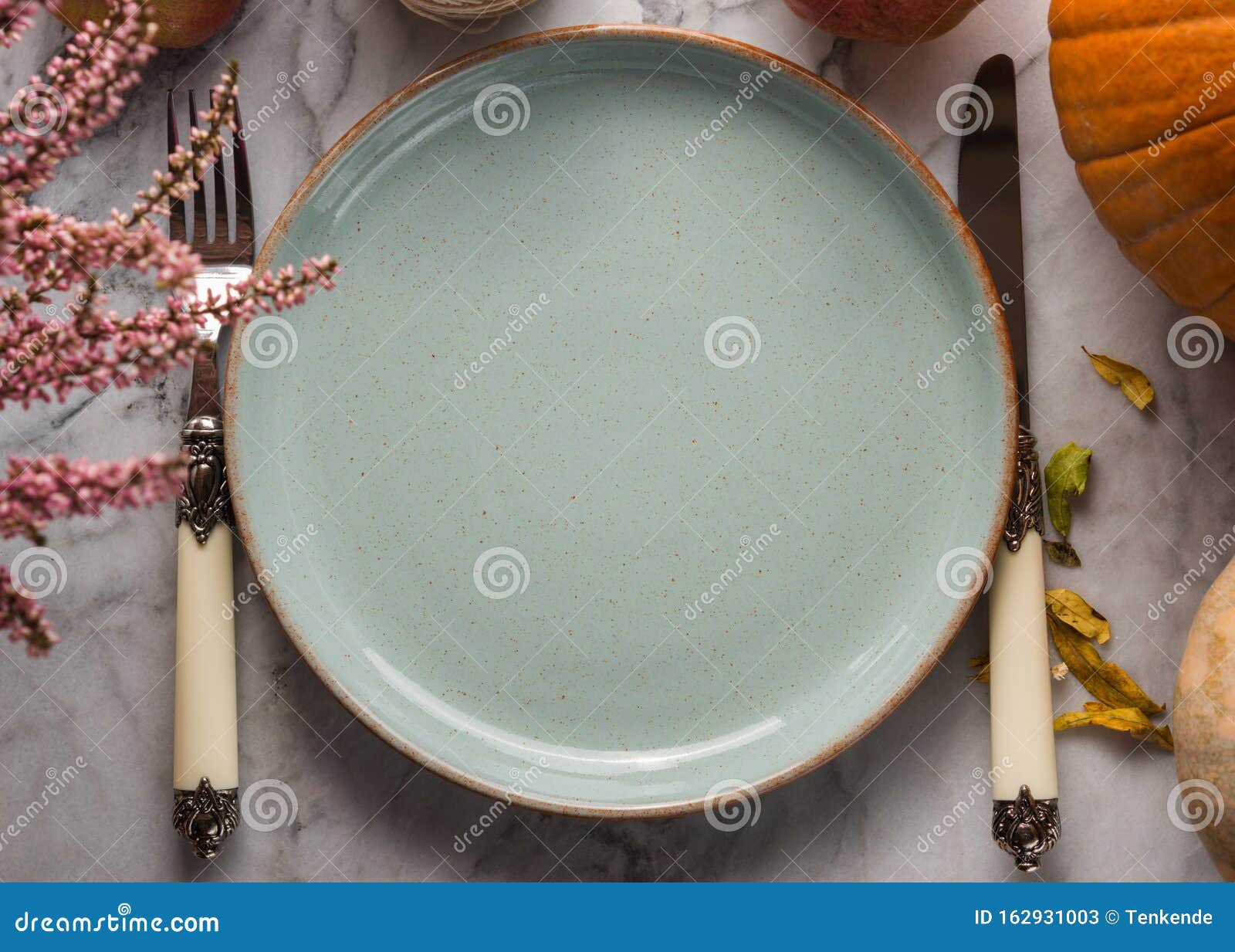 Autumn Thanksgiving Dinner Background with Dish Stock Image - Image of ...