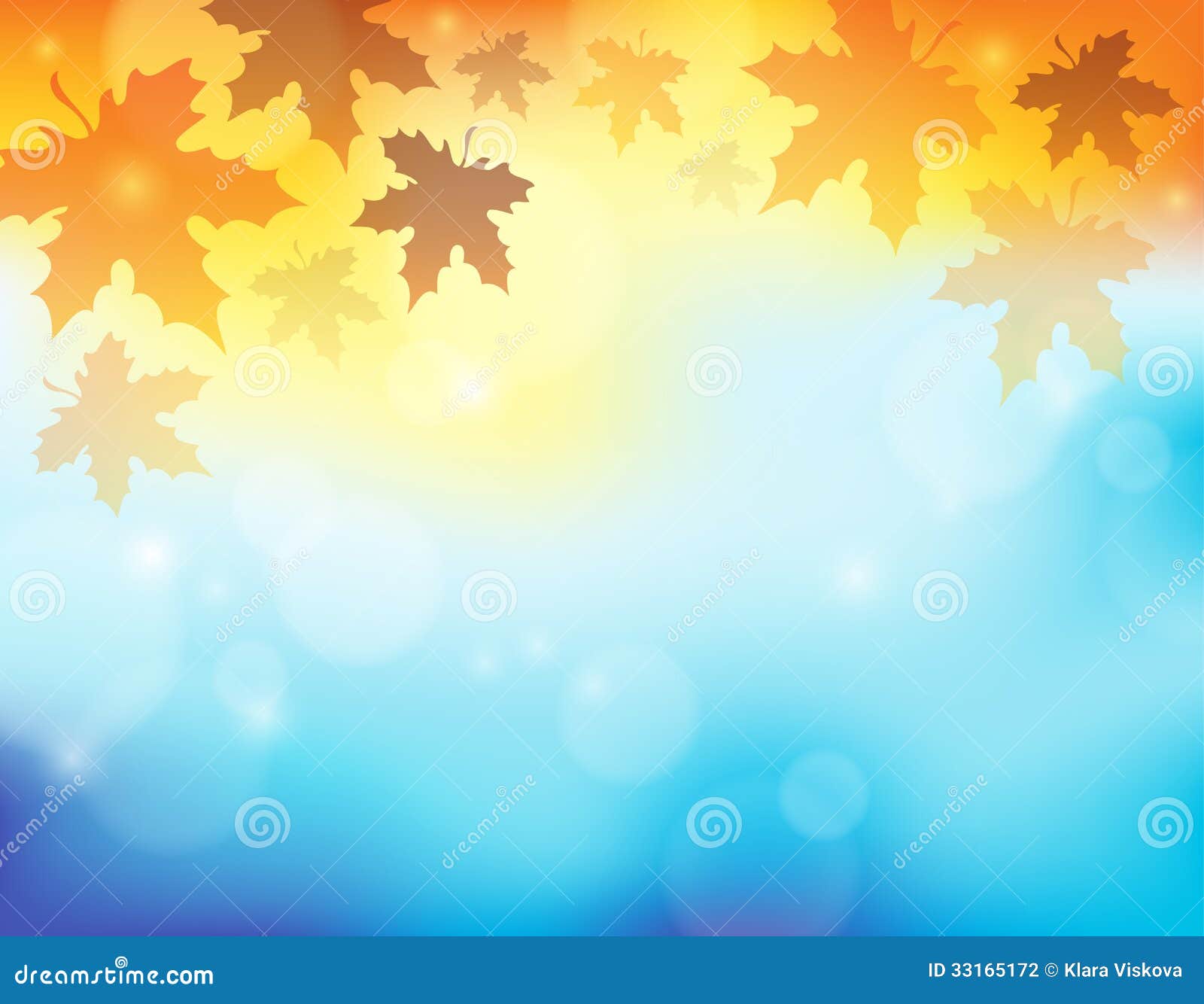 Autumn Theme Colors. Abstract Backgrounds With Various Curved Bright ...