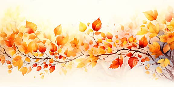 Autumn Theme Banner Bacground Design Stock Illustration - Illustration ...
