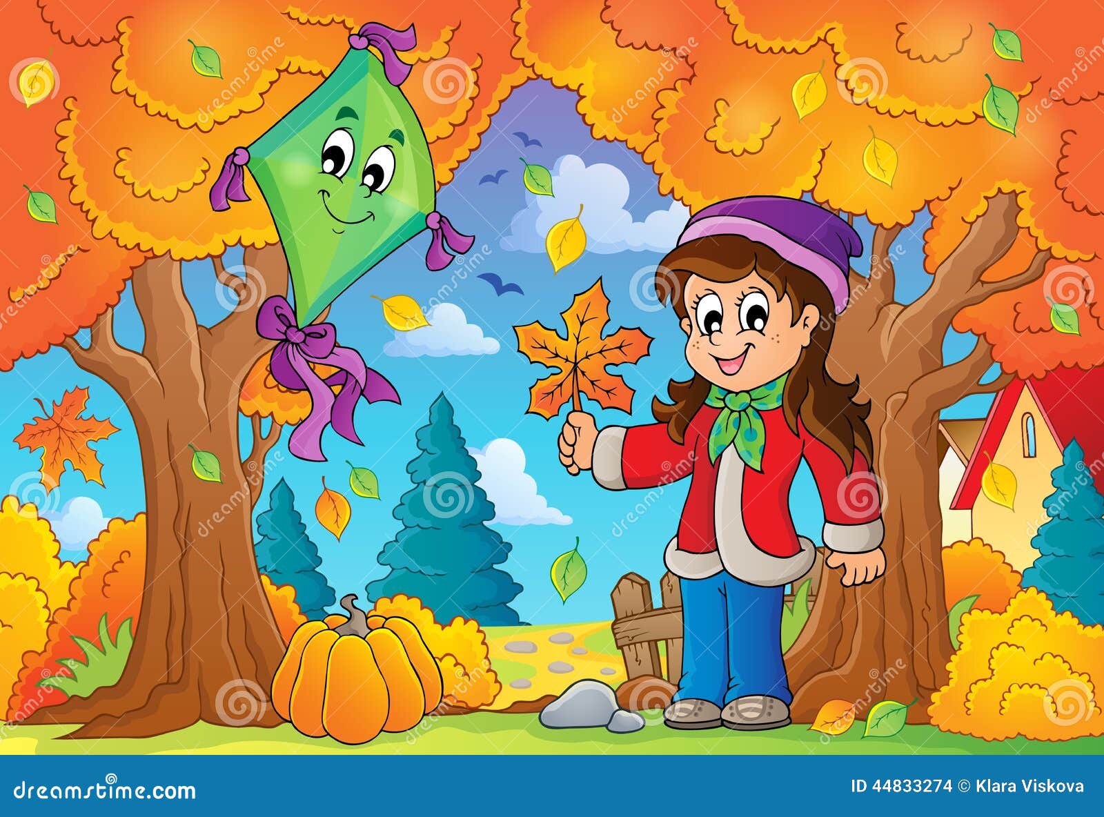 Autumn Theme Colors. Abstract Backgrounds With Various Curved Bright ...