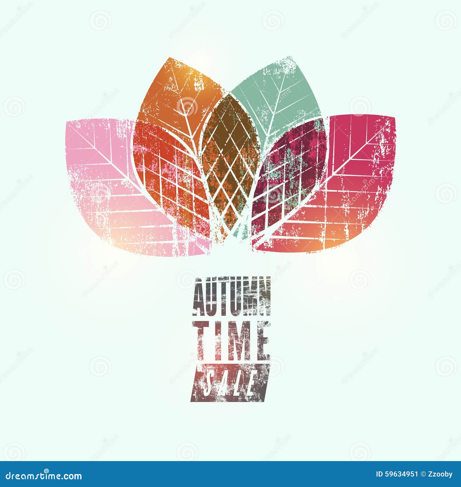 Autumn Time - Hand Drawn Lettering Card, Background. Vector ...