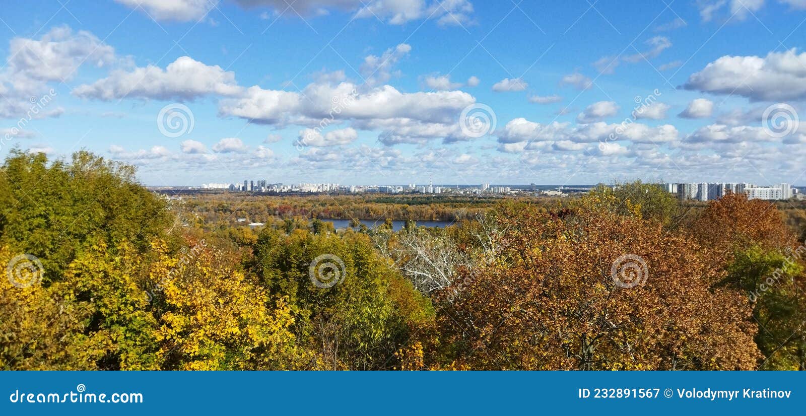 Autumn Top View of the City with Clouds. Stock Image - Image of autumn ...