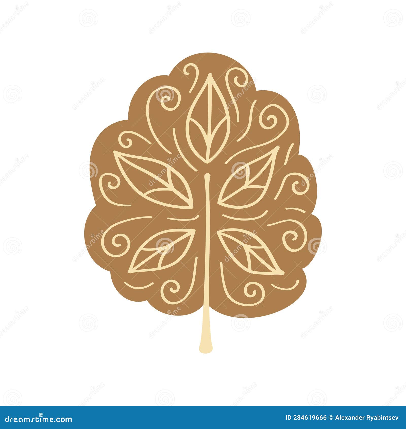 Autumn Tree Abstract Decoration Element. Tree Vector Illustration ...