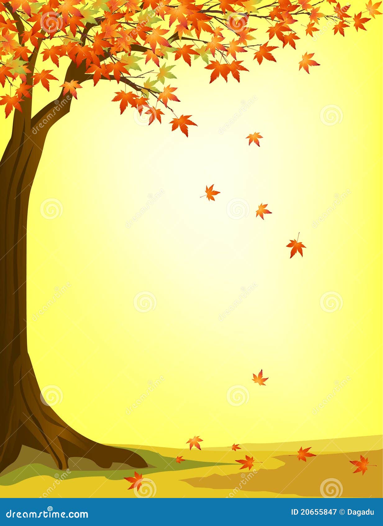 Autumn tree background stock vector. Illustration of nature - 20655847
