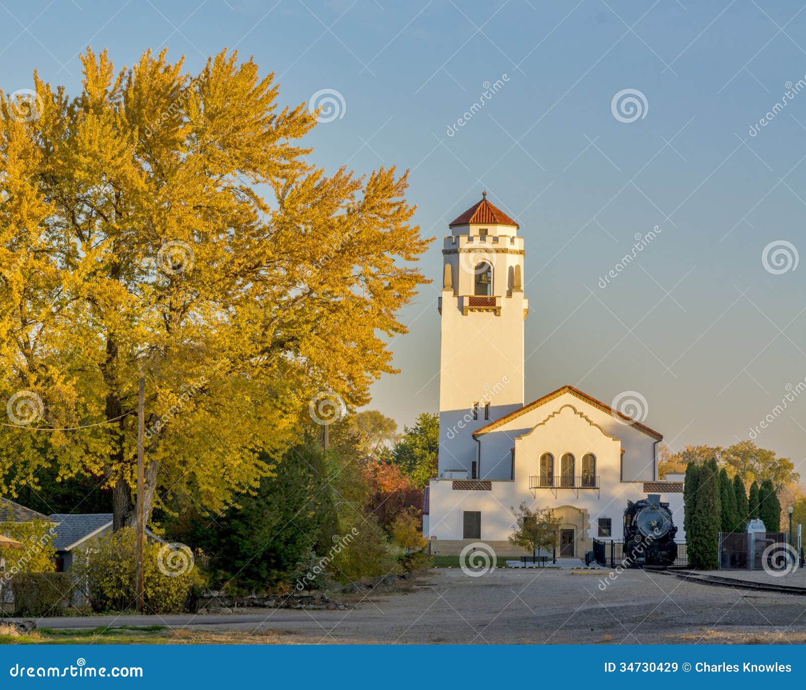 Autumn Tree and Boise Train Depot Stock Image - Image of trees, train ...