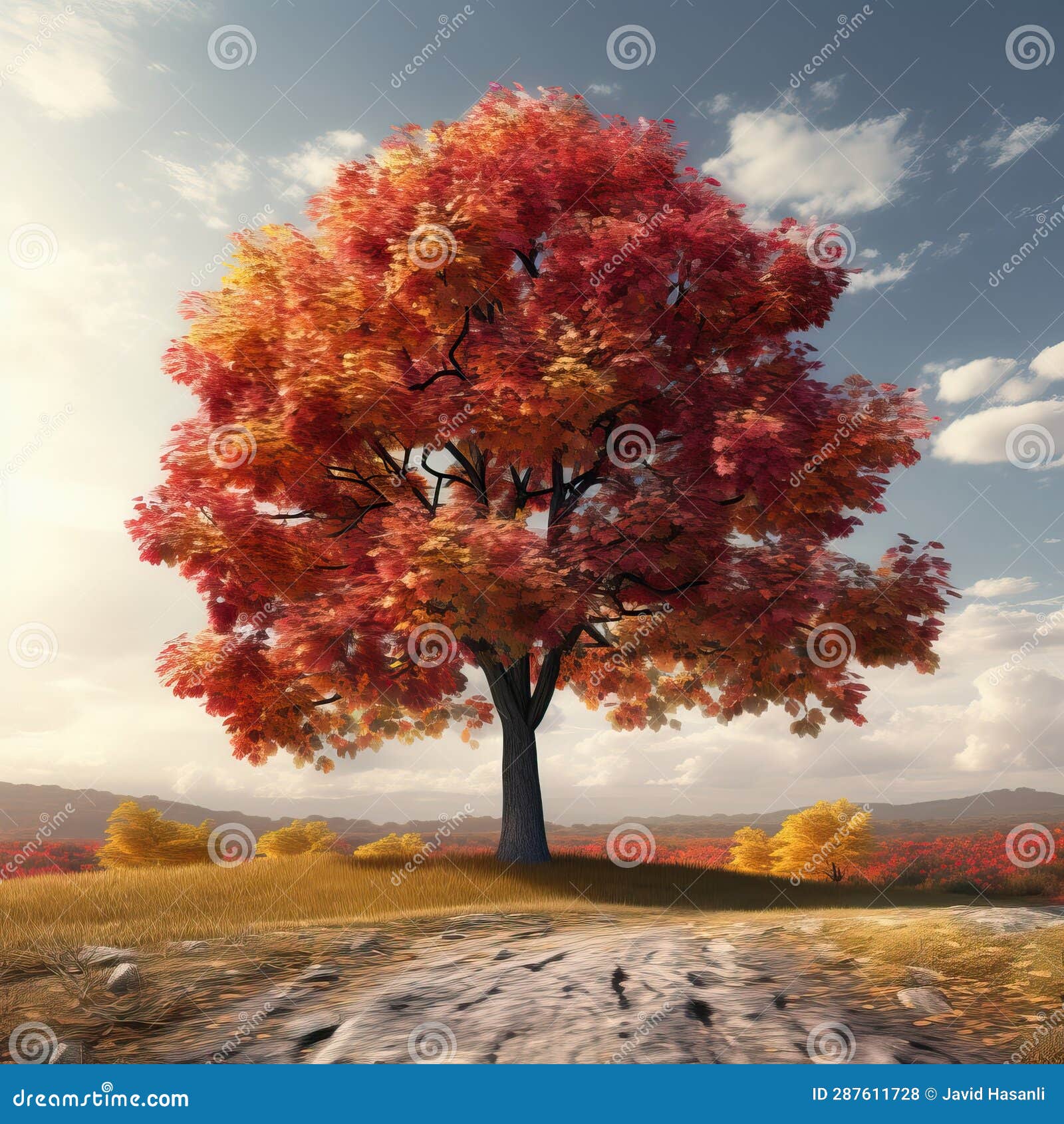 Autumn Tree High Quality High Quality Ai Generated Image Stock ...