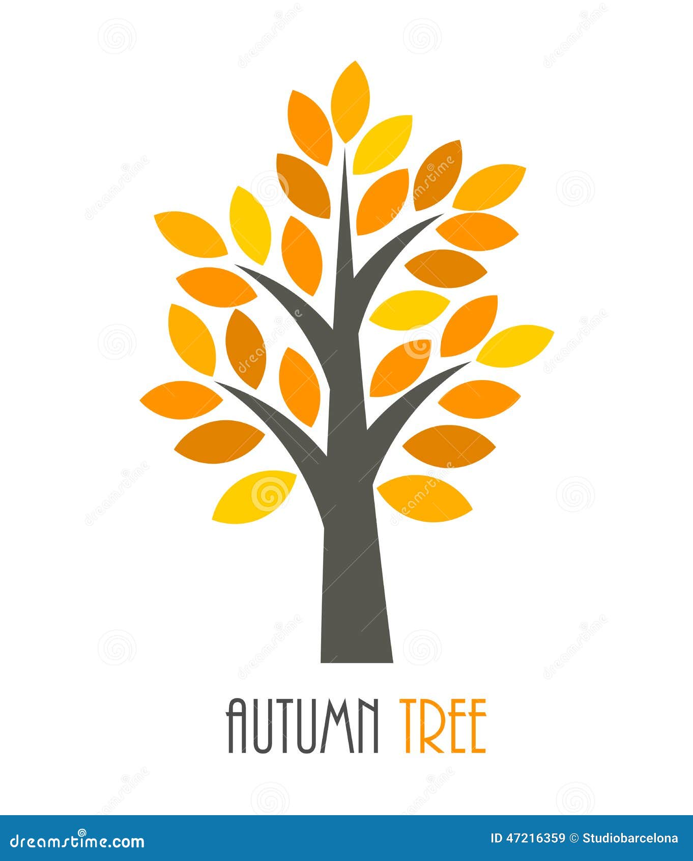 Autumn tree icon stock vector. Illustration of element - 47216359