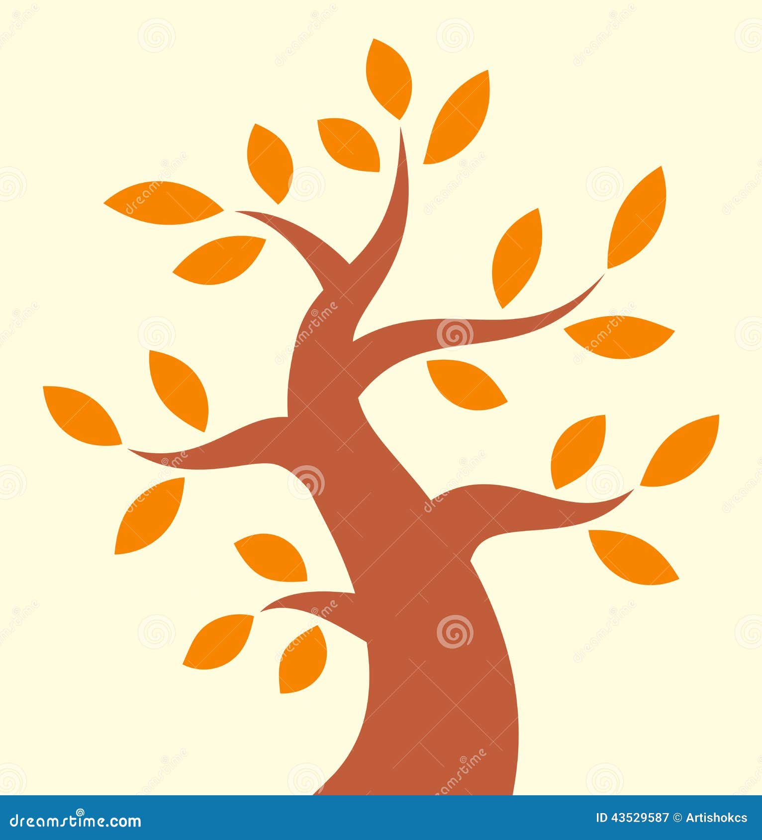 Autumn Tree icon stock vector. Illustration of colorful - 43529587