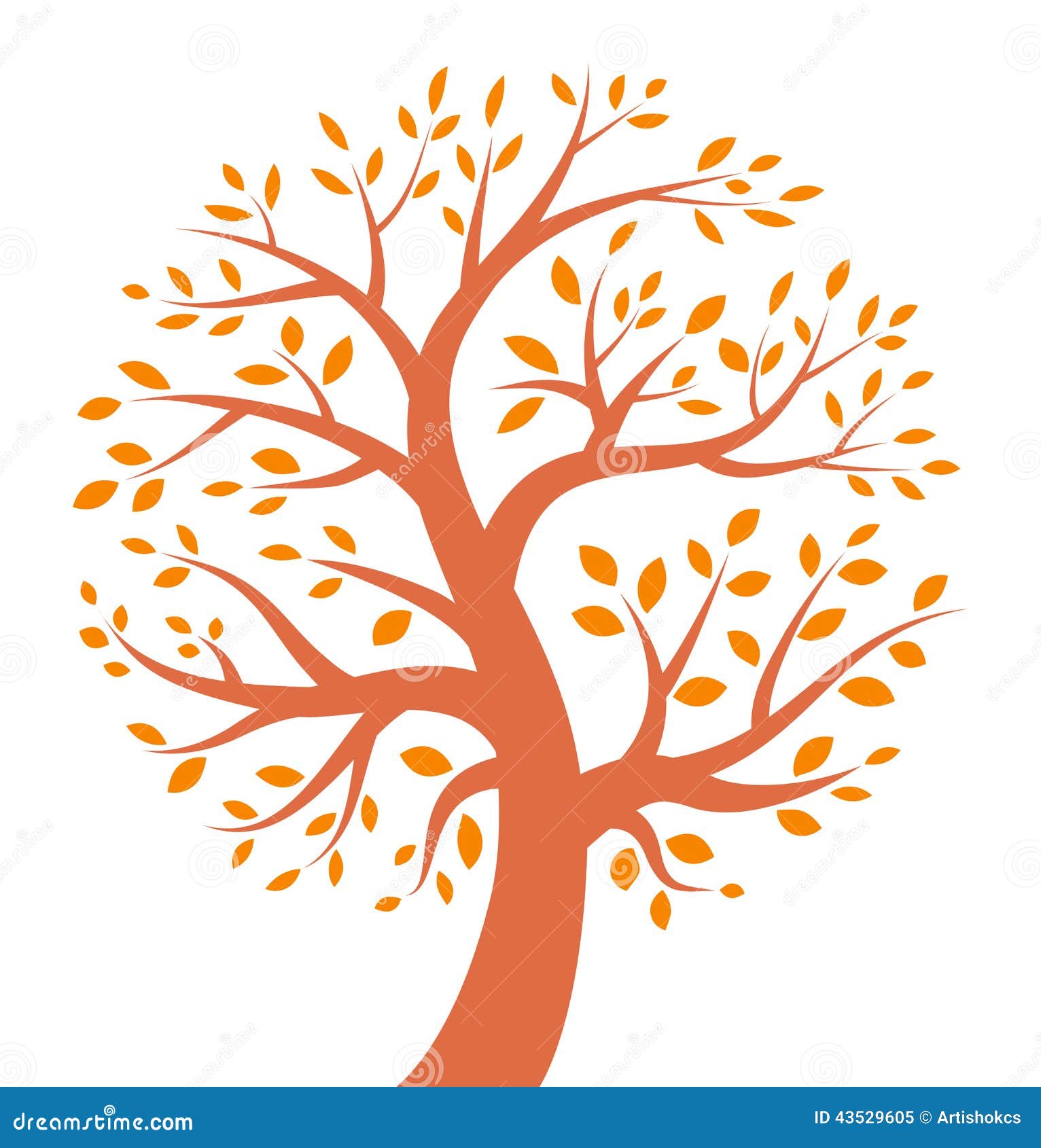Autumn Tree icon stock vector. Illustration of branch - 43529605