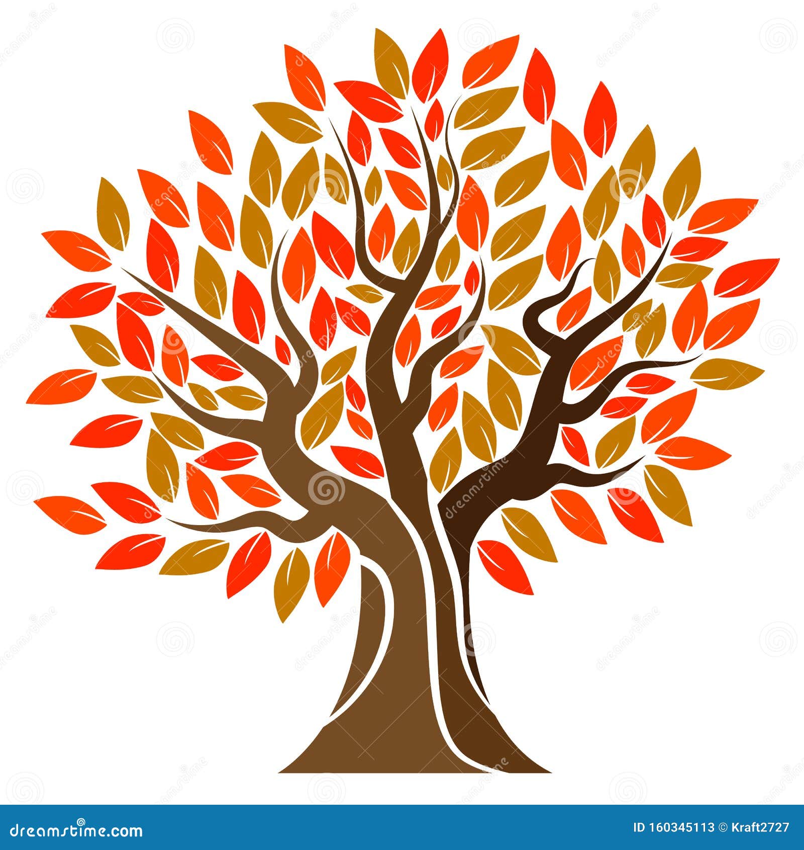 Autumn tree logo stock vector. Illustration of branch - 160345113