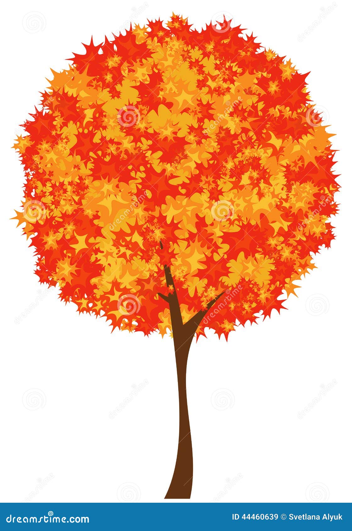 Autumn tree stock vector. Illustration of foliage, drawing - 44460639