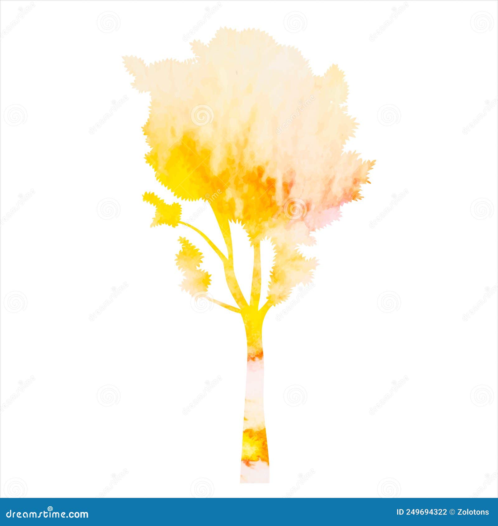Autumn tree silhouette stock vector. Illustration of outdoor - 249694322