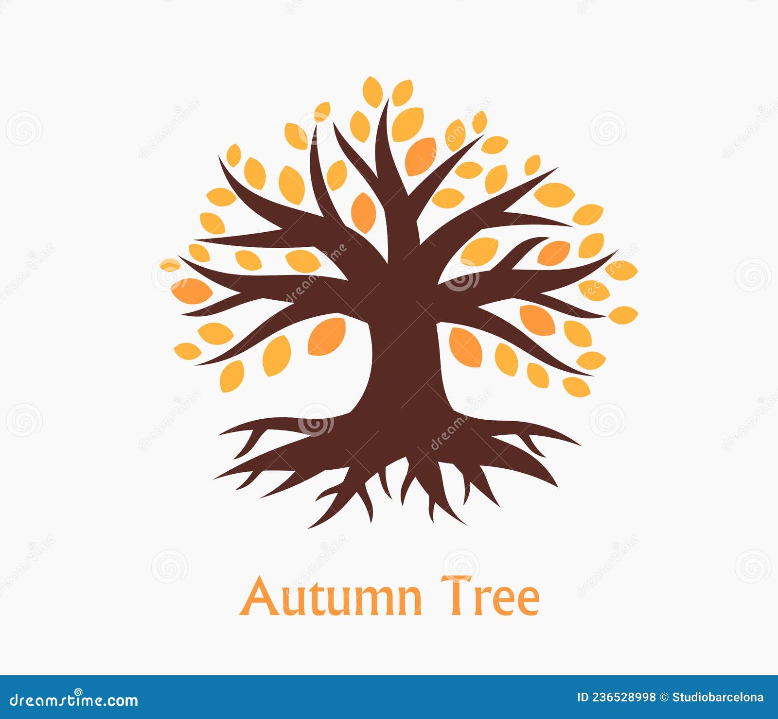 Autumn tree symbol stock vector. Illustration of logo - 236528998