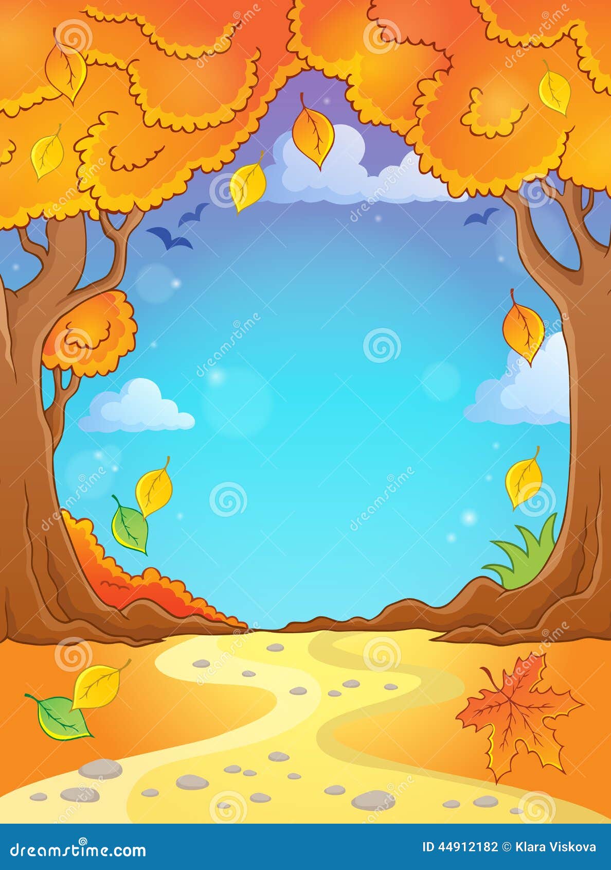 Autumn Tree Theme Composition 2 Stock Vector - Illustration of shape ...