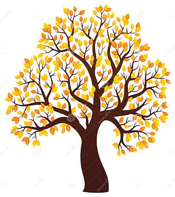Autumn tree theme image 3 stock vector. Illustration of leaf - 76320632