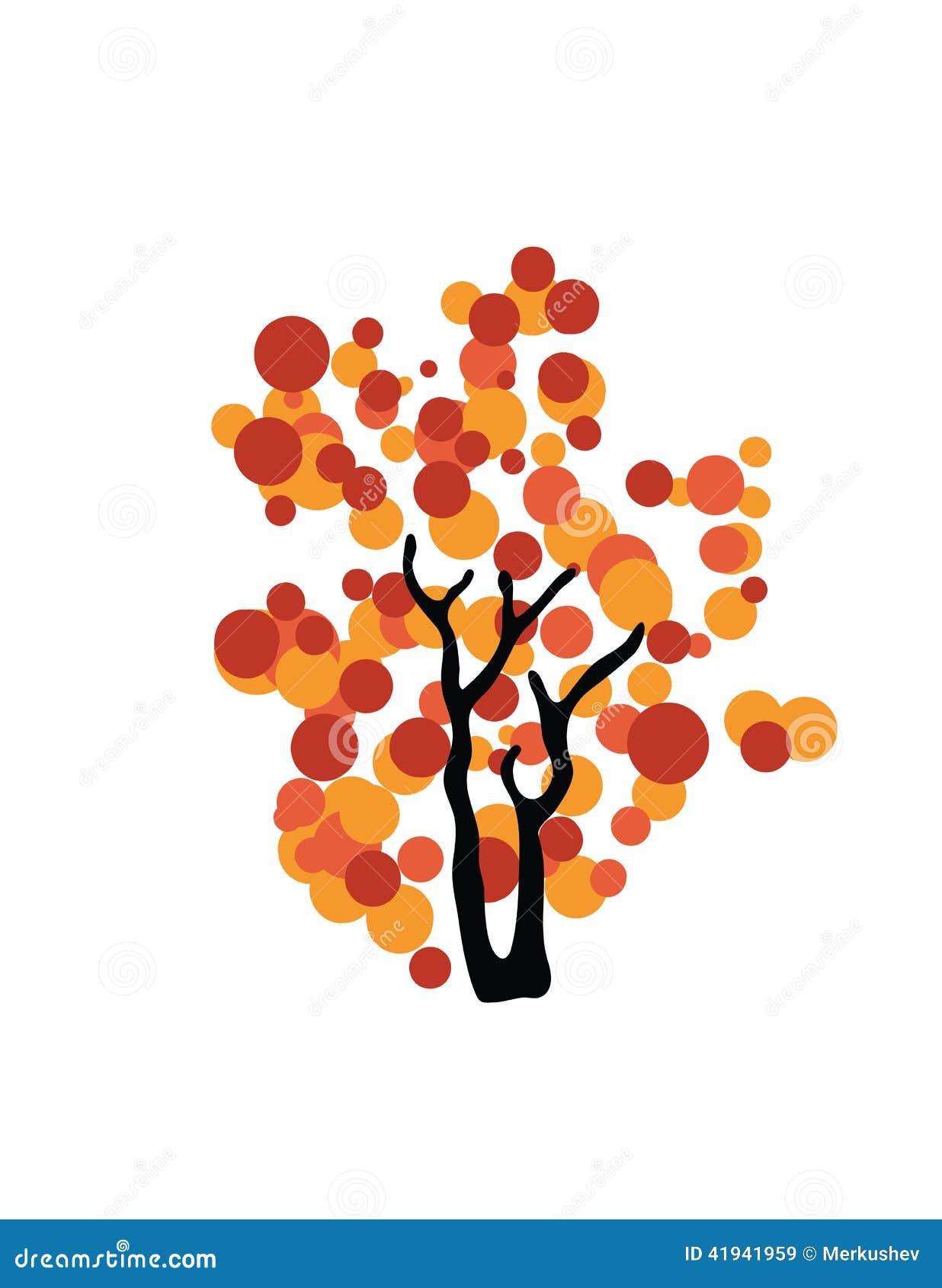 Autumn tree stock vector. Illustration of branch, cartoon - 41941959