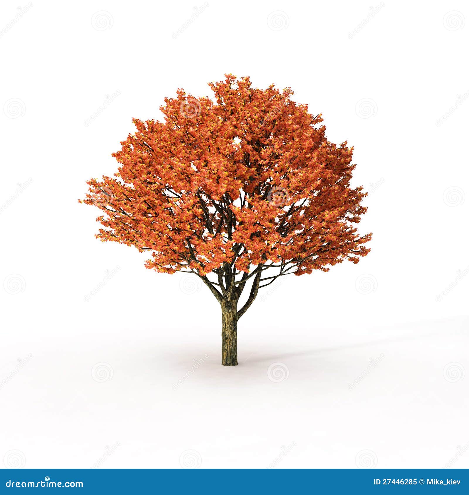 Autumn tree on white stock illustration. Illustration of environment ...