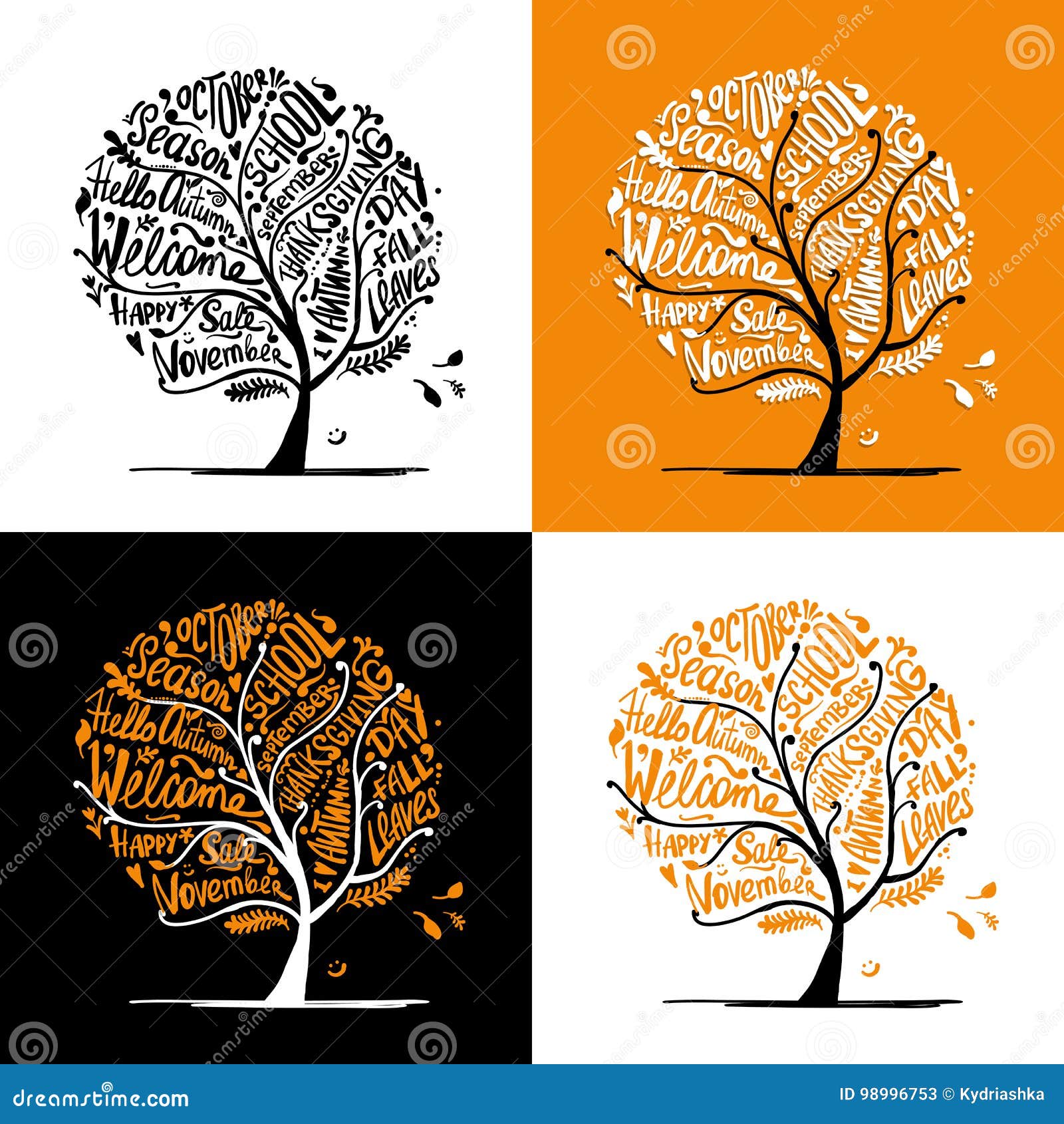 Autumn Tree for Your Design Stock Vector - Illustration of leaves ...