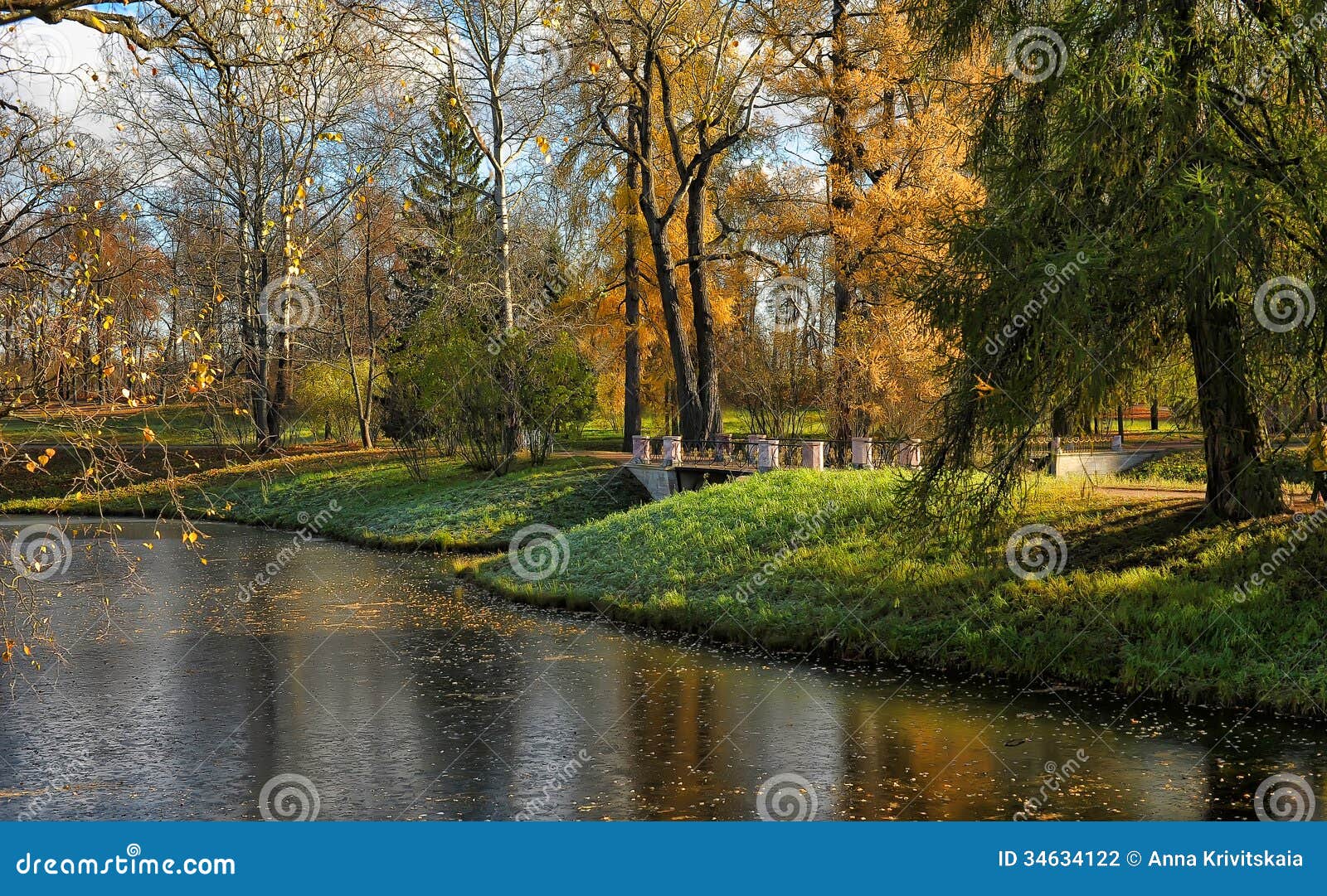 Autumn trees near river stock photo. Image of fall, nature - 34634122