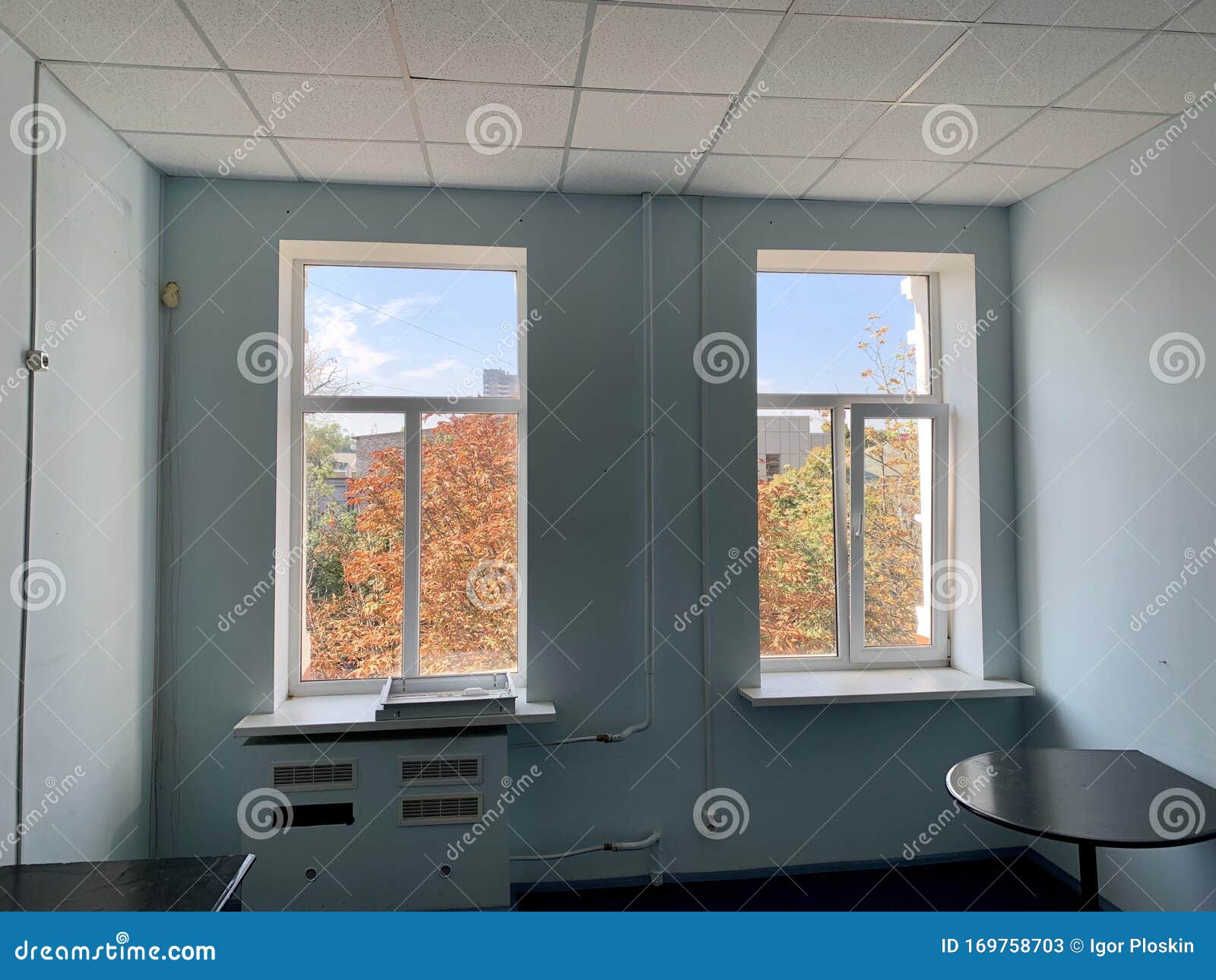 Autumn Trees Outside the Window Stock Image - Image of outdoor ...