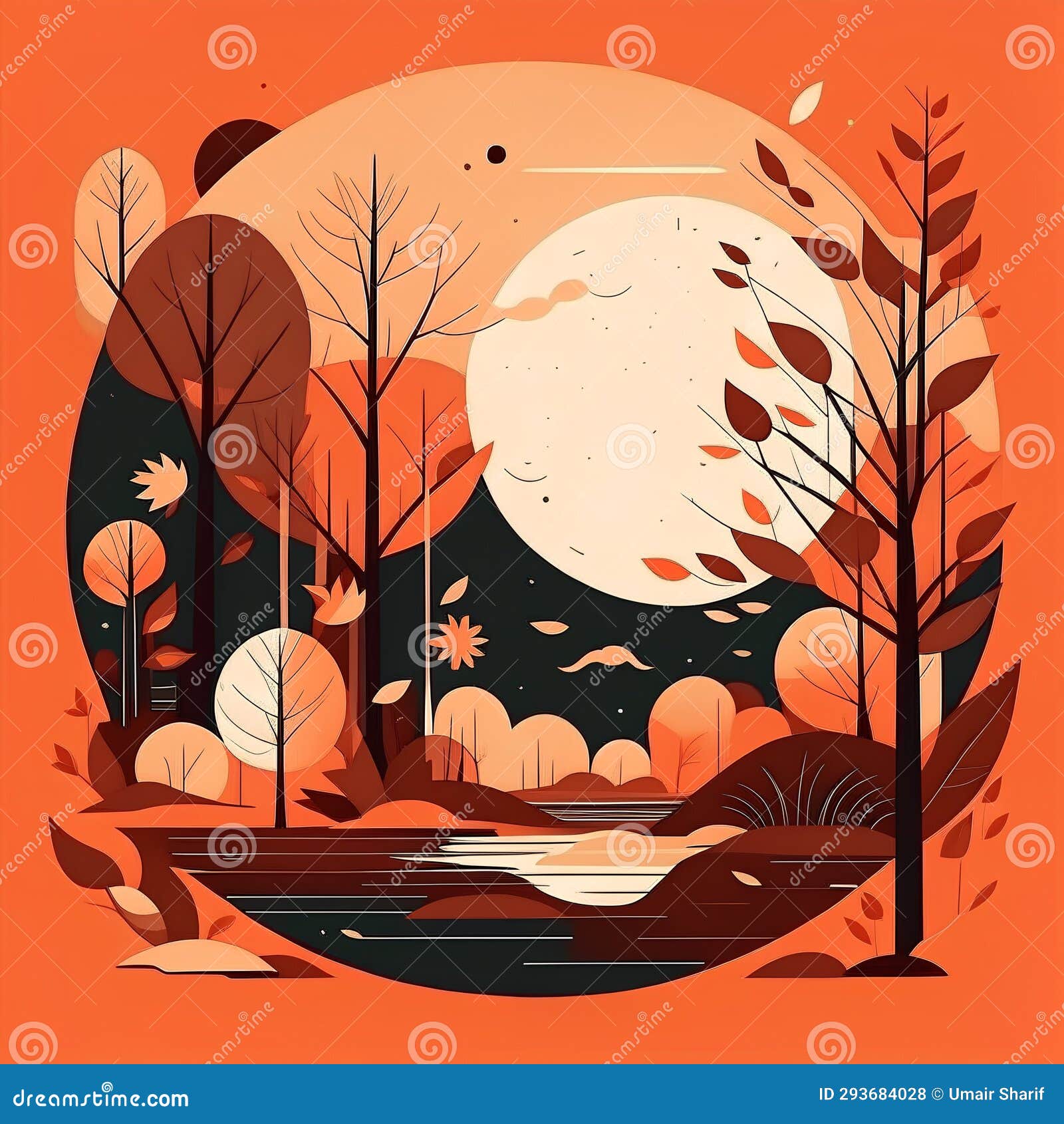 Autumn is upon us stock illustration. Illustration of vector - 293684028