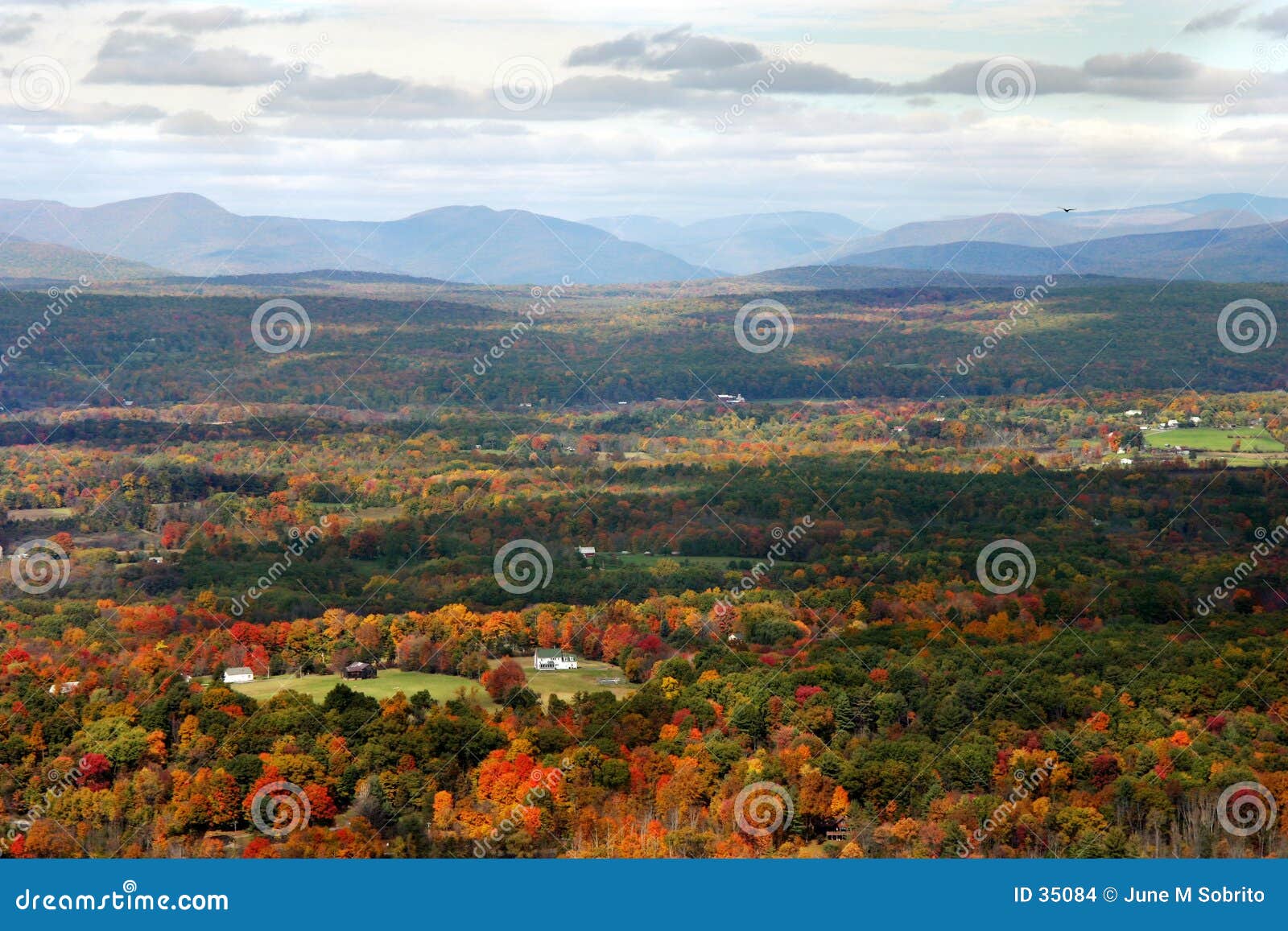 Autumn Valley stock photo. Image of autumn, colors, clouds - 35084
