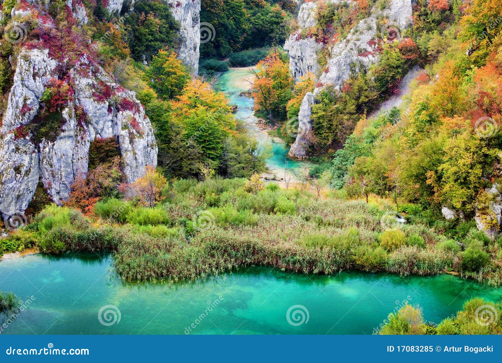 Autumn Valley Landscape stock image. Image of picturesque - 17083285