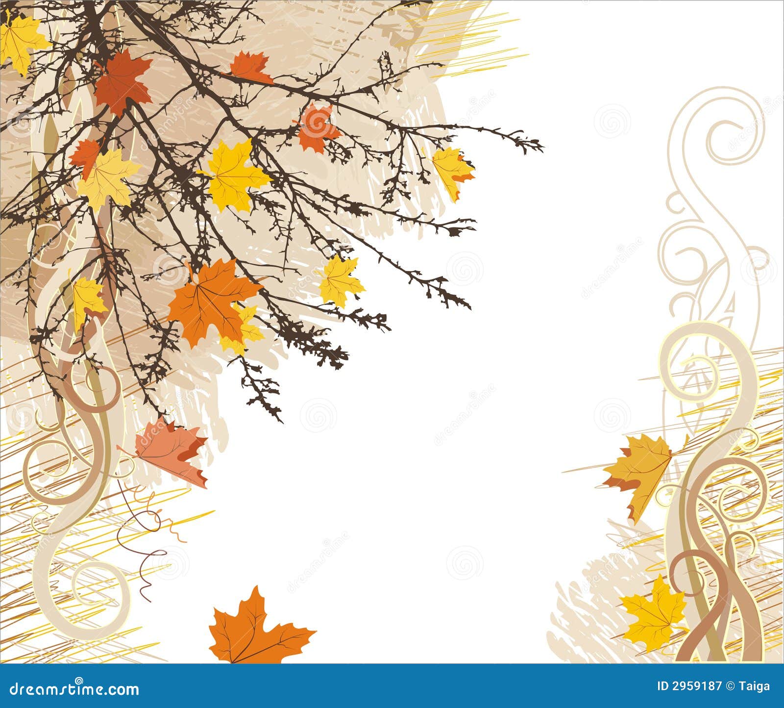 Autumn vector background stock vector. Illustration of leaves - 2959187