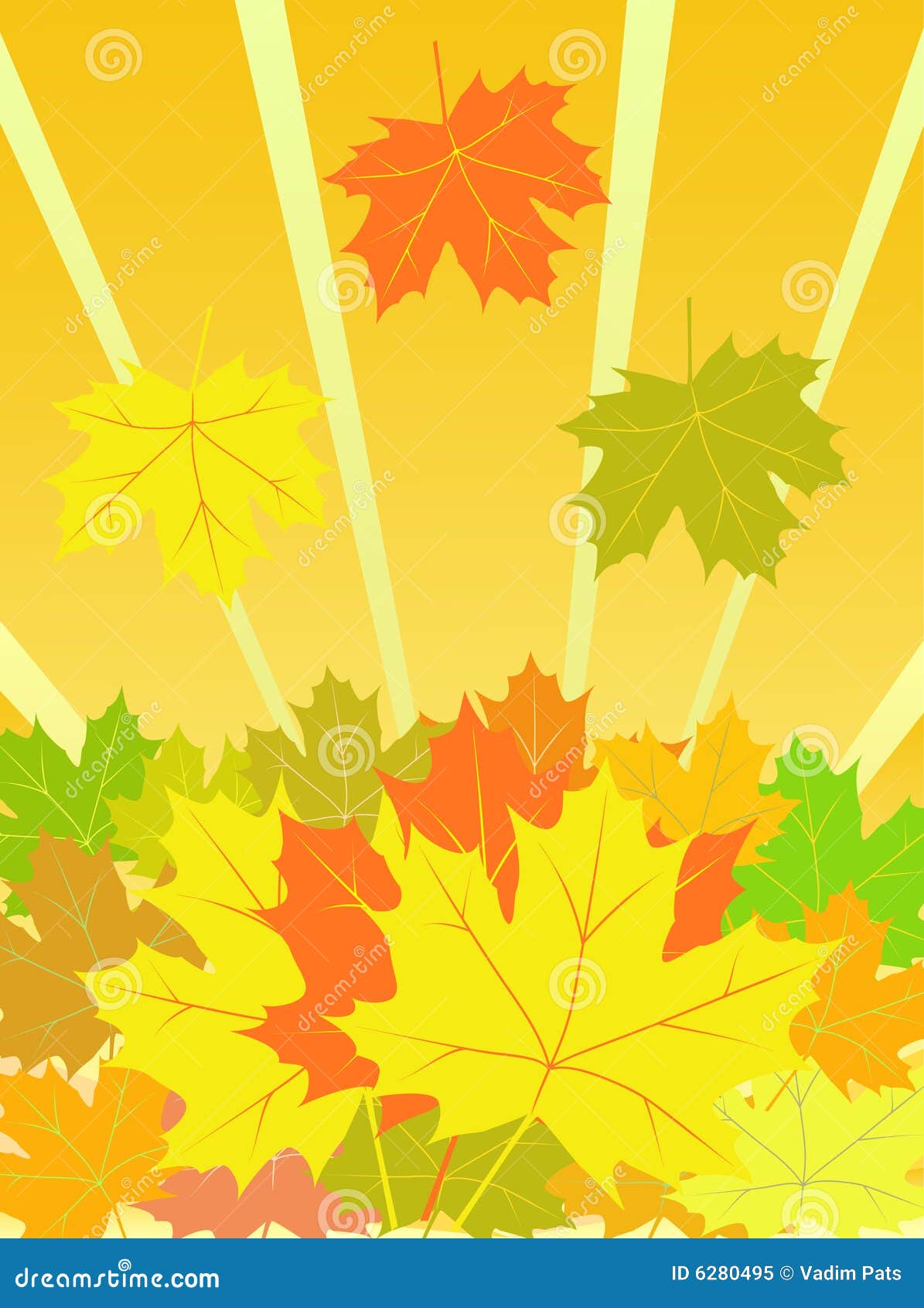Autumn vector background stock vector. Illustration of weather - 6280495