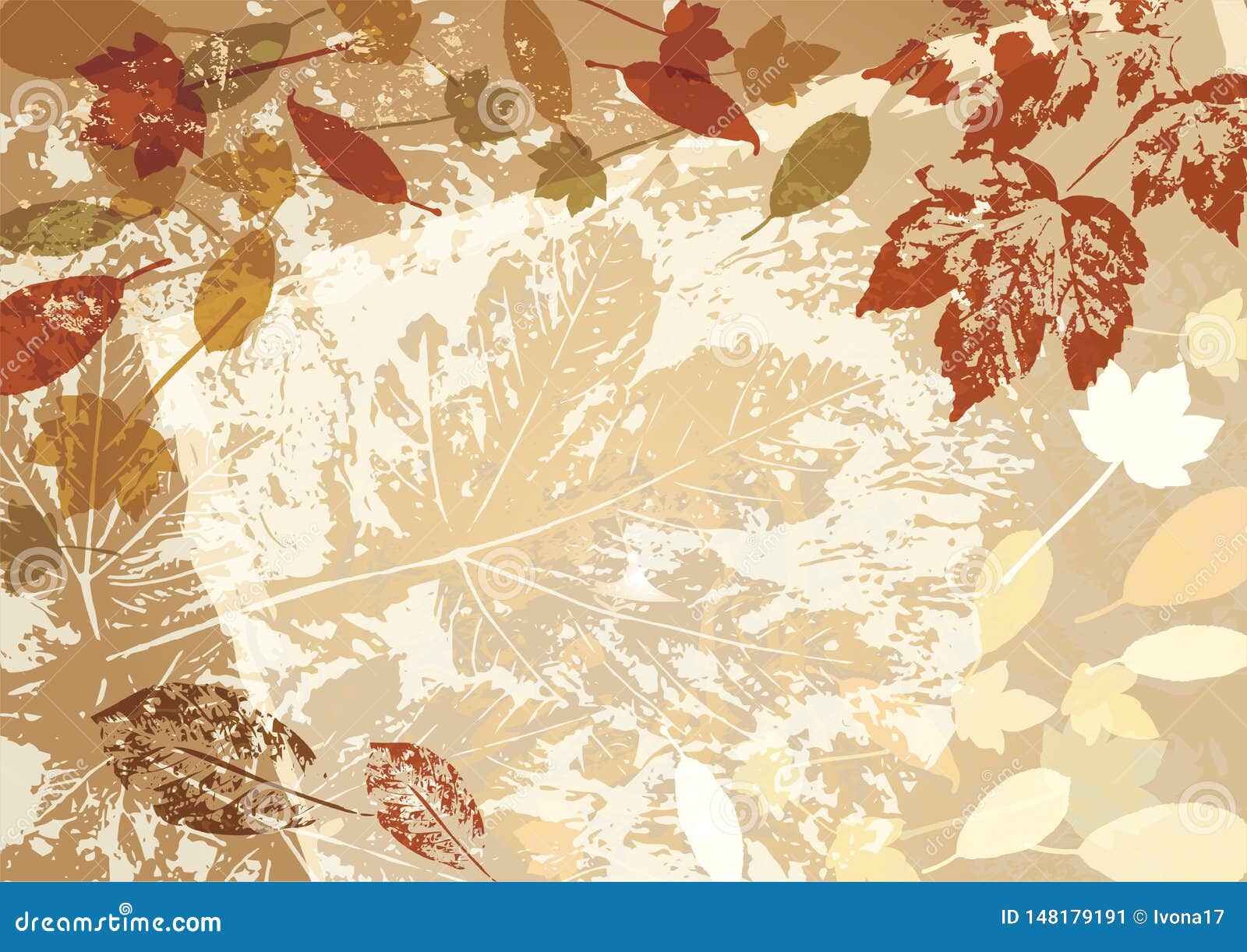 Autumn Vector Background Retro Style Dark Frame Stock Illustration ...