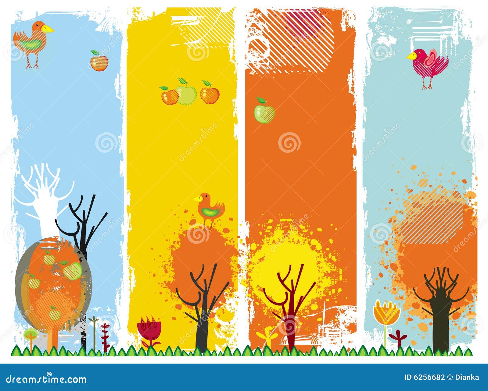 Autumn vertical banners. stock vector. Illustration of leaf - 6256682