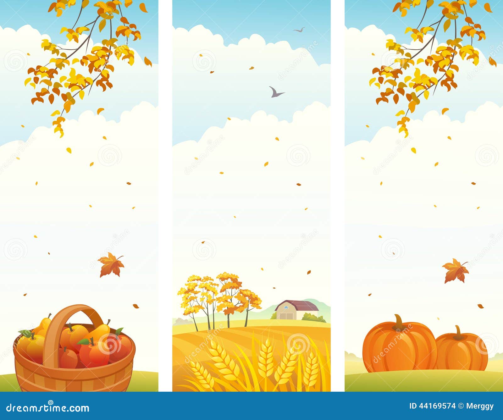 Autumn vertical banners stock vector. Illustration of clipart - 44169574