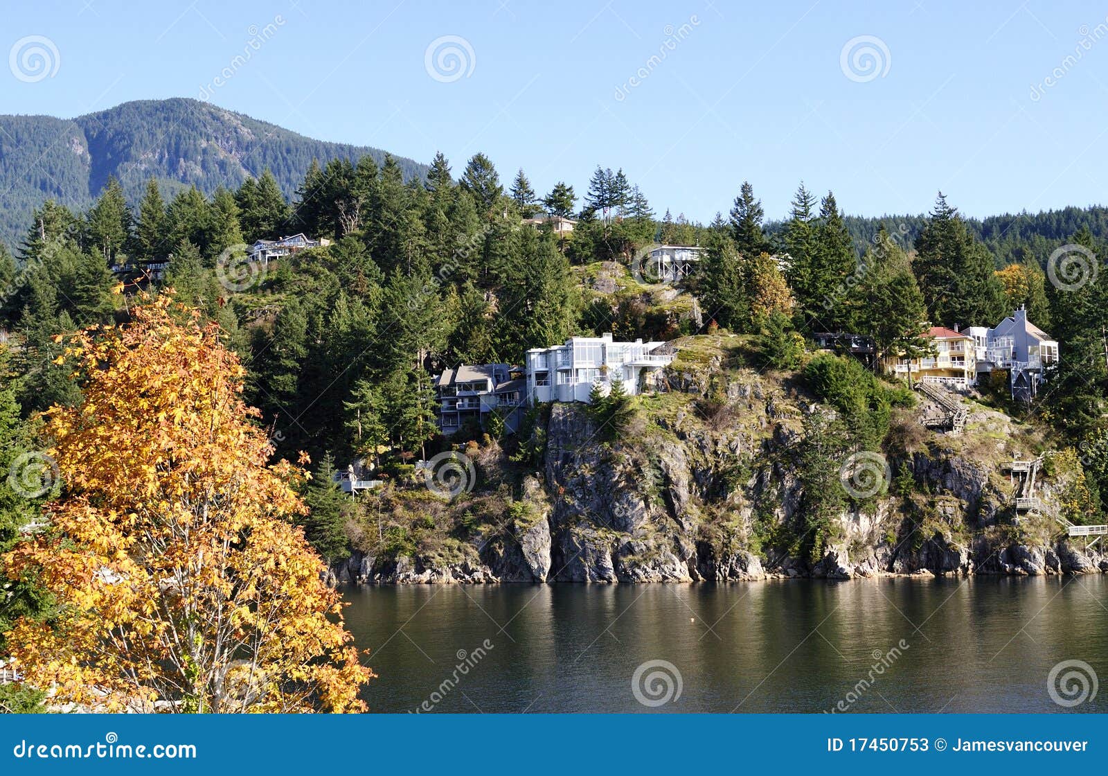 Autumn View of the Bay stock image. Image of leaf, beach - 17450753