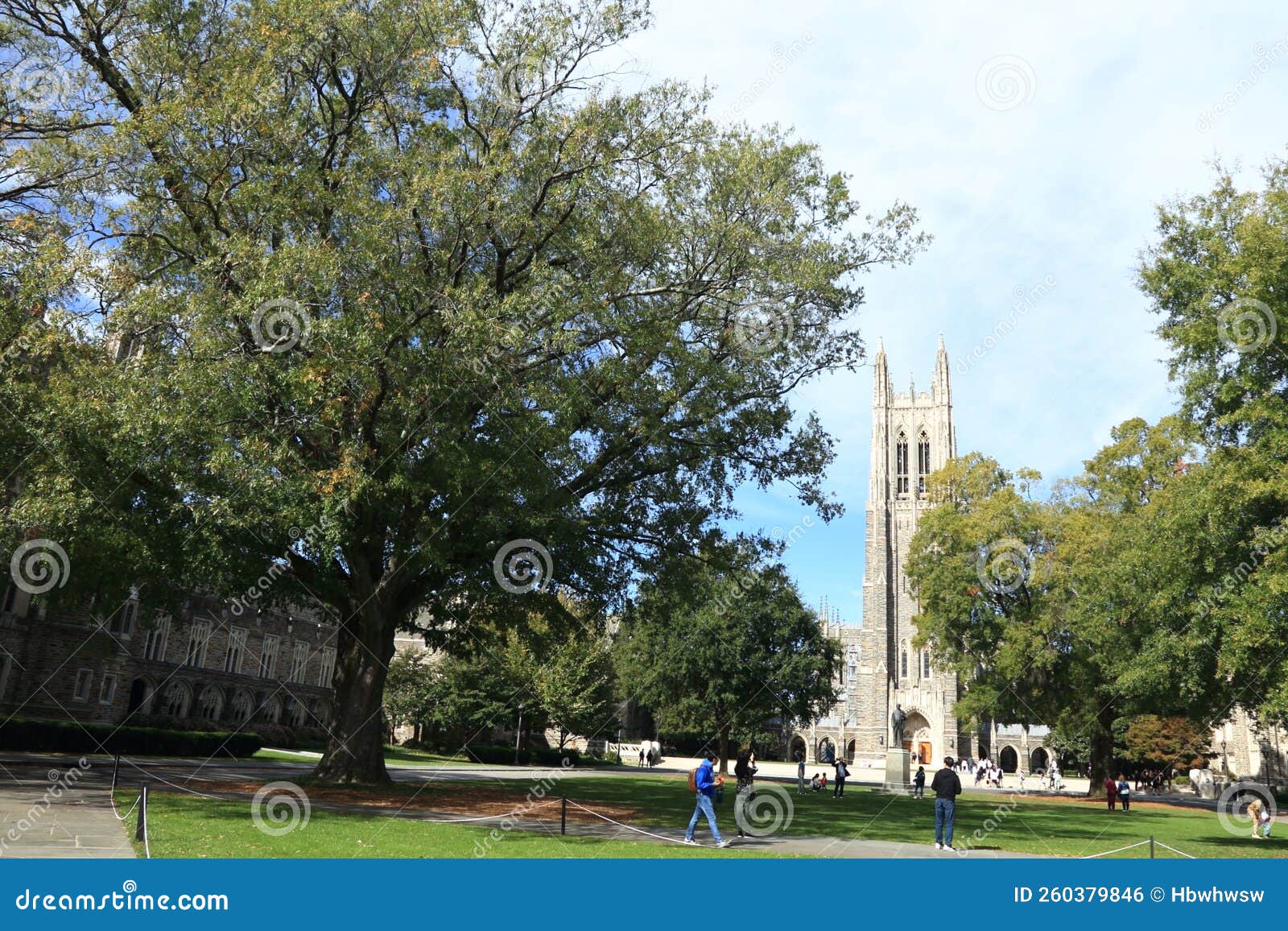 Duke University Campus Scenery Editorial Photo - Image of tree ...