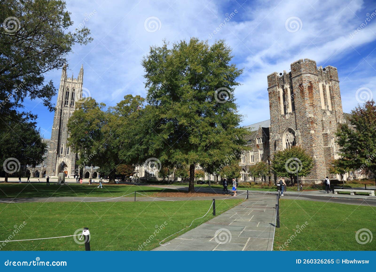 Duke University Campus Scenery Editorial Image - Image of facade ...