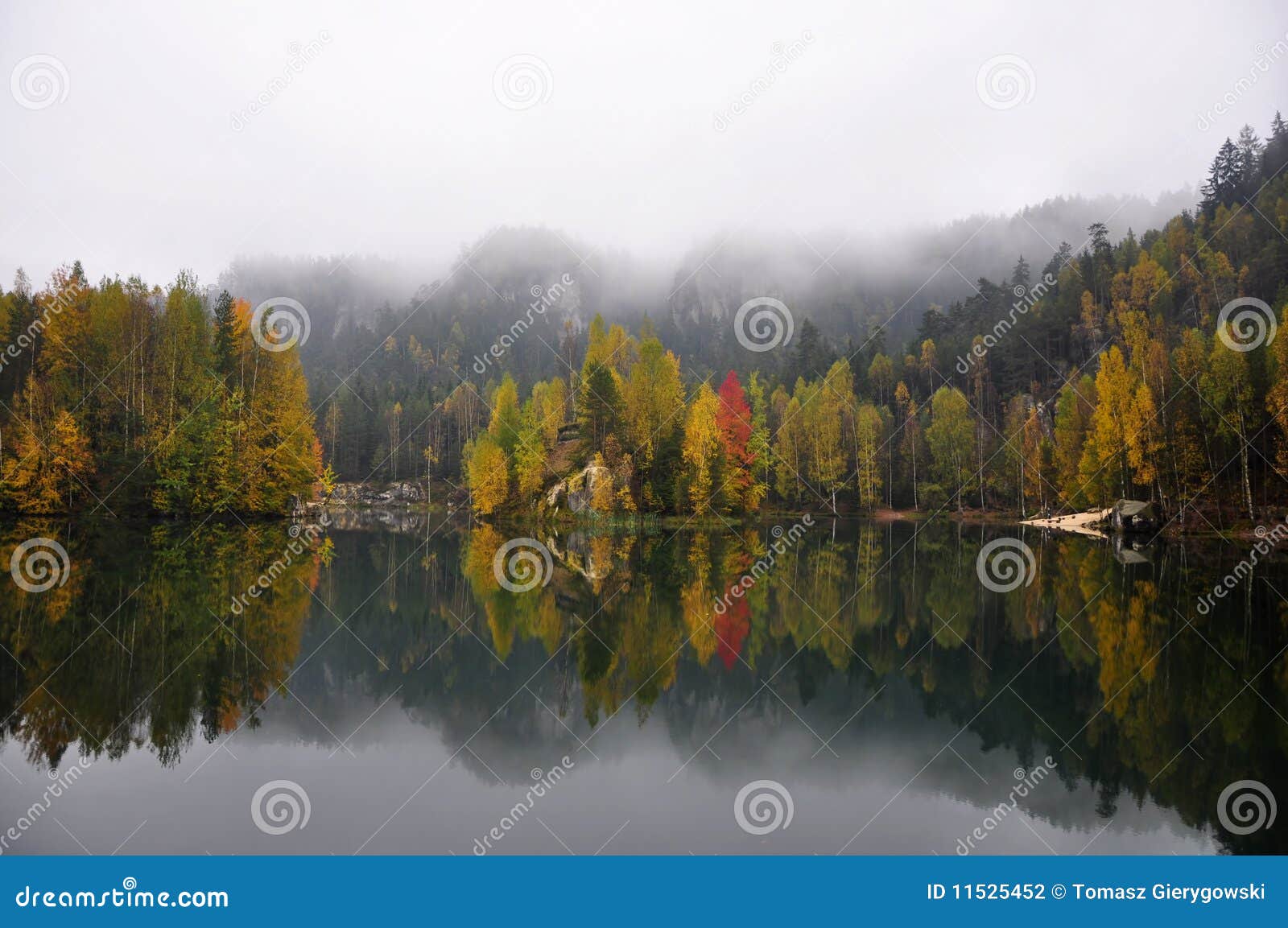 Autumn view of lake stock photo. Image of beauty, color - 11525452