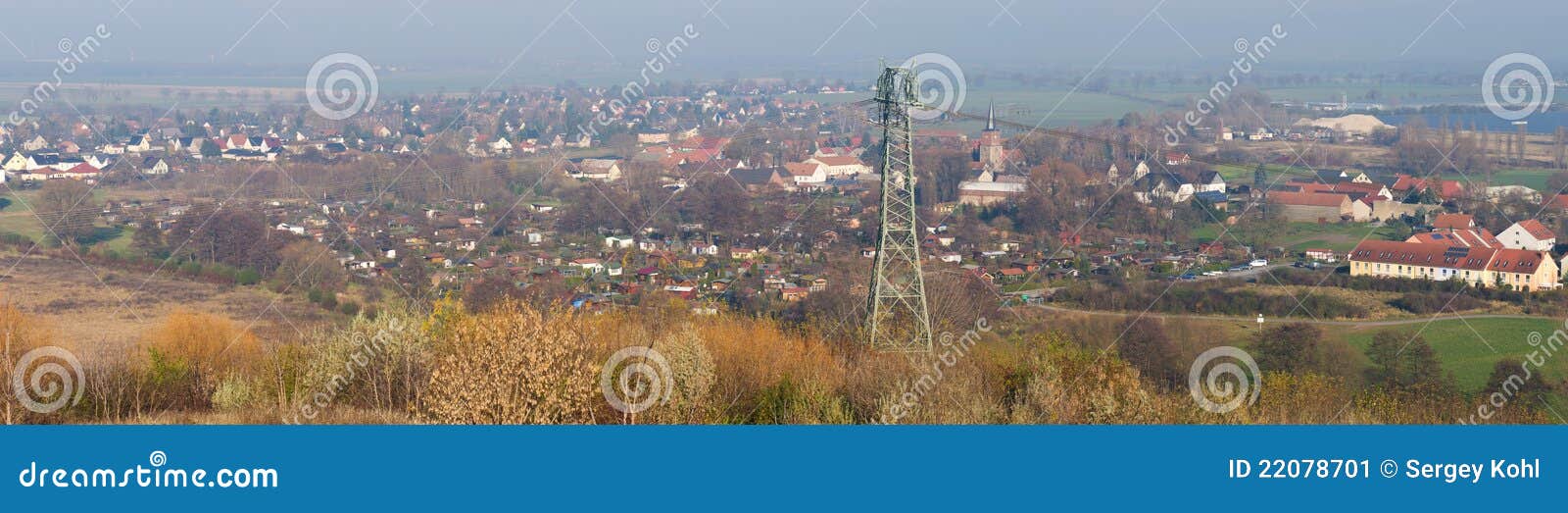 Autumn View of a Suburb of Berlin. Stock Image - Image of suburb ...