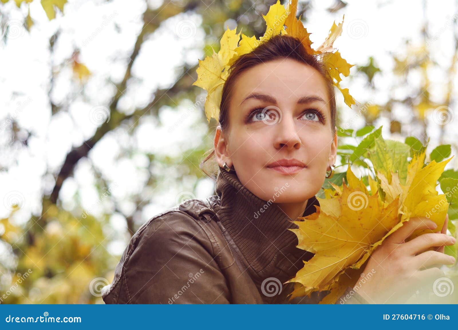 Autumn walk stock photo. Image of relax, garden, yellow - 27604716