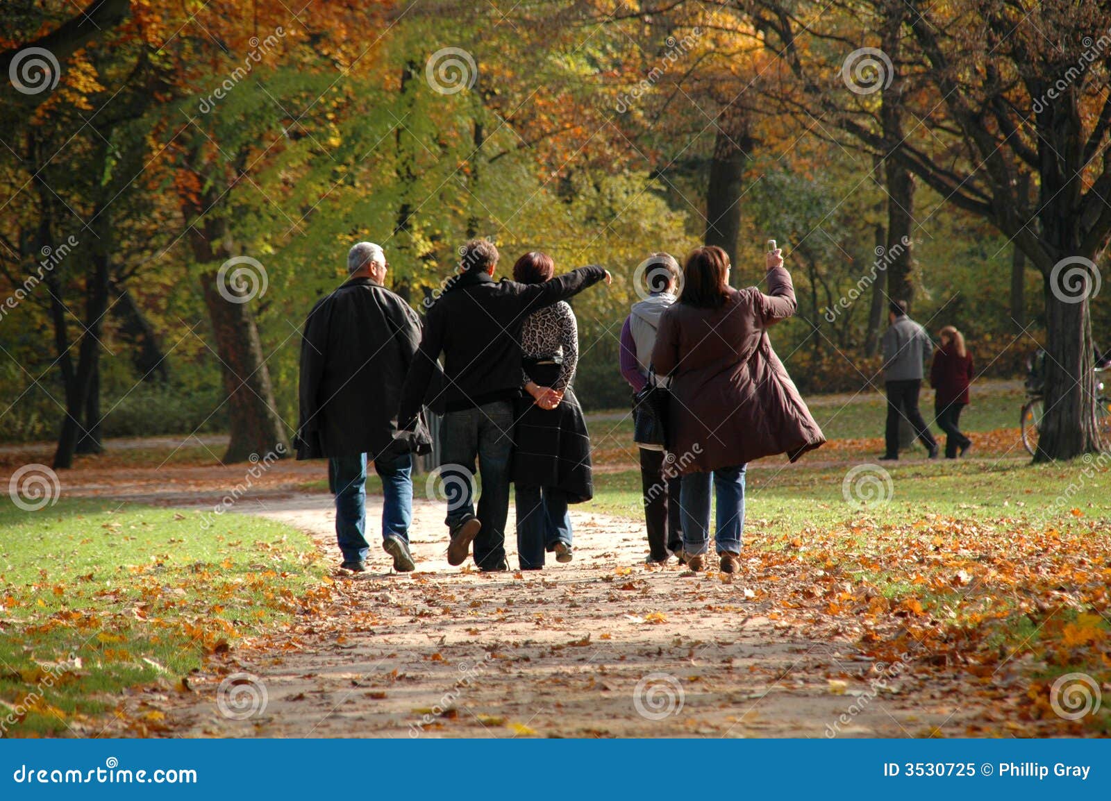 Autumn Walk stock image. Image of people, away, autumn - 3530725