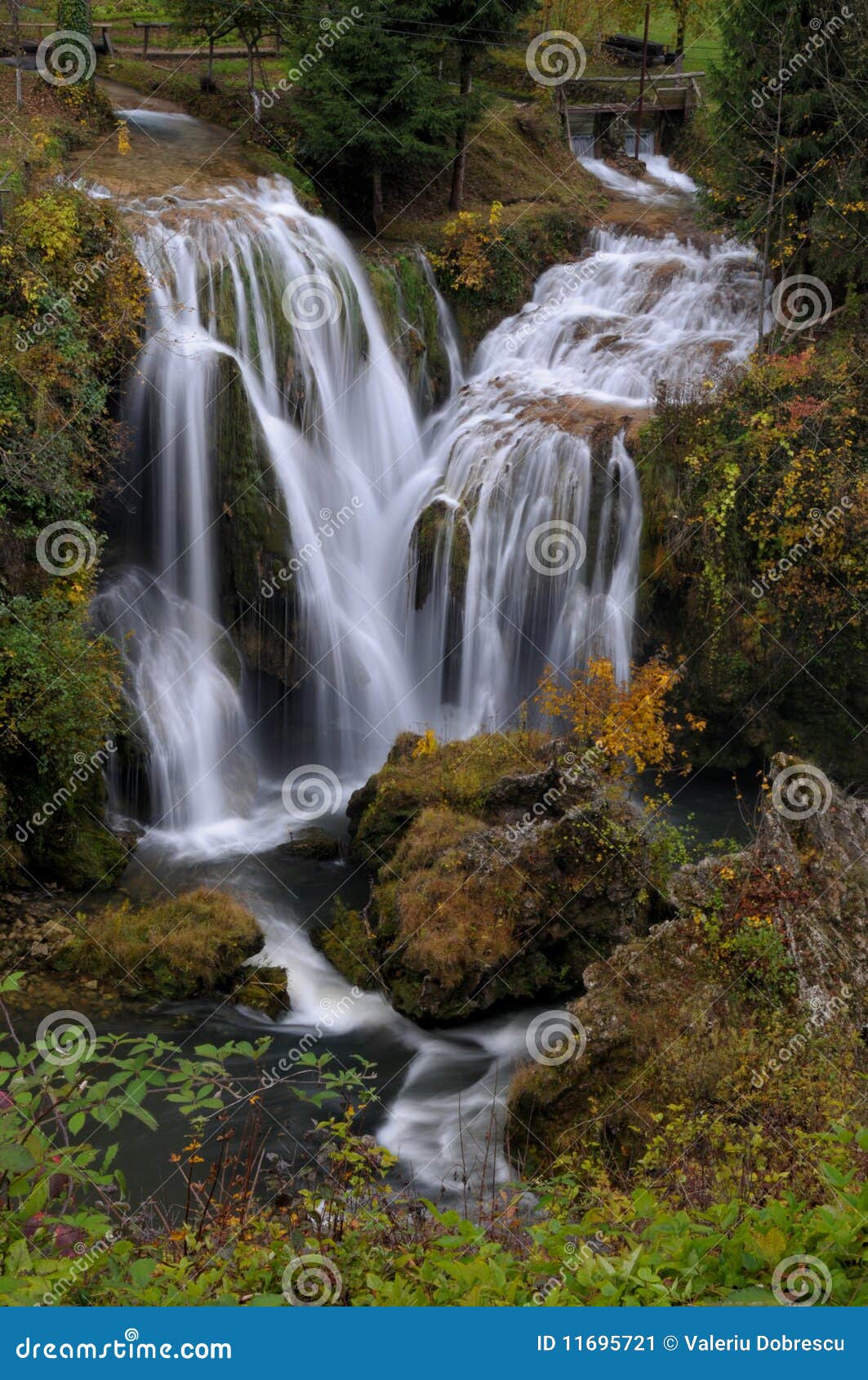 Autumn waterfall stock image. Image of october, water - 11695721