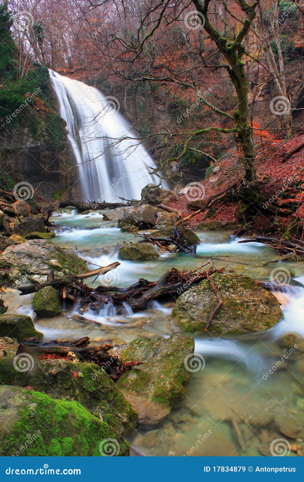 Autumn Waterfall stock image. Image of park, relax, wallpaper - 17834879